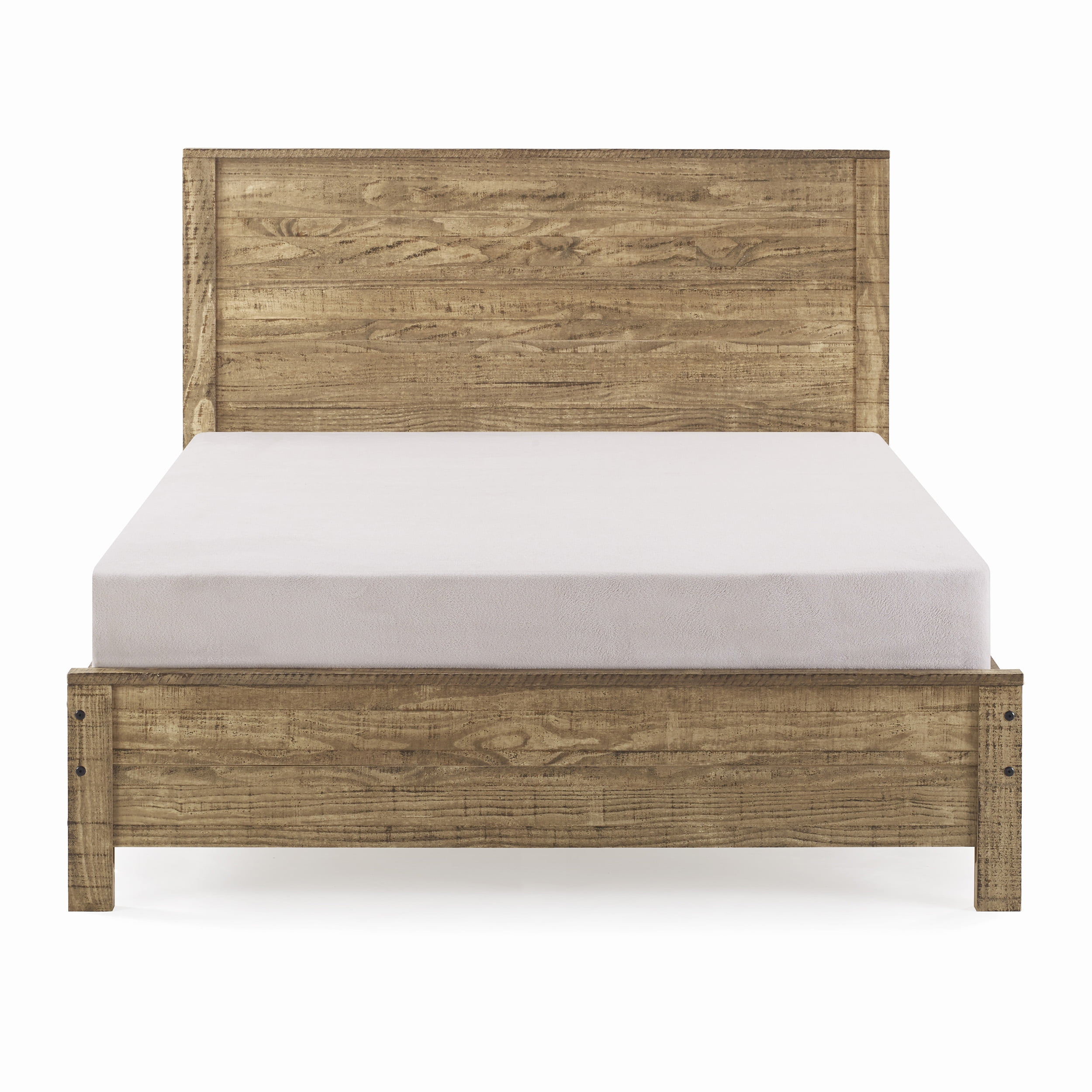 Yes4wood Solid Wood Twin Bed Frame with Headboard, Heavy Duty Modern ...