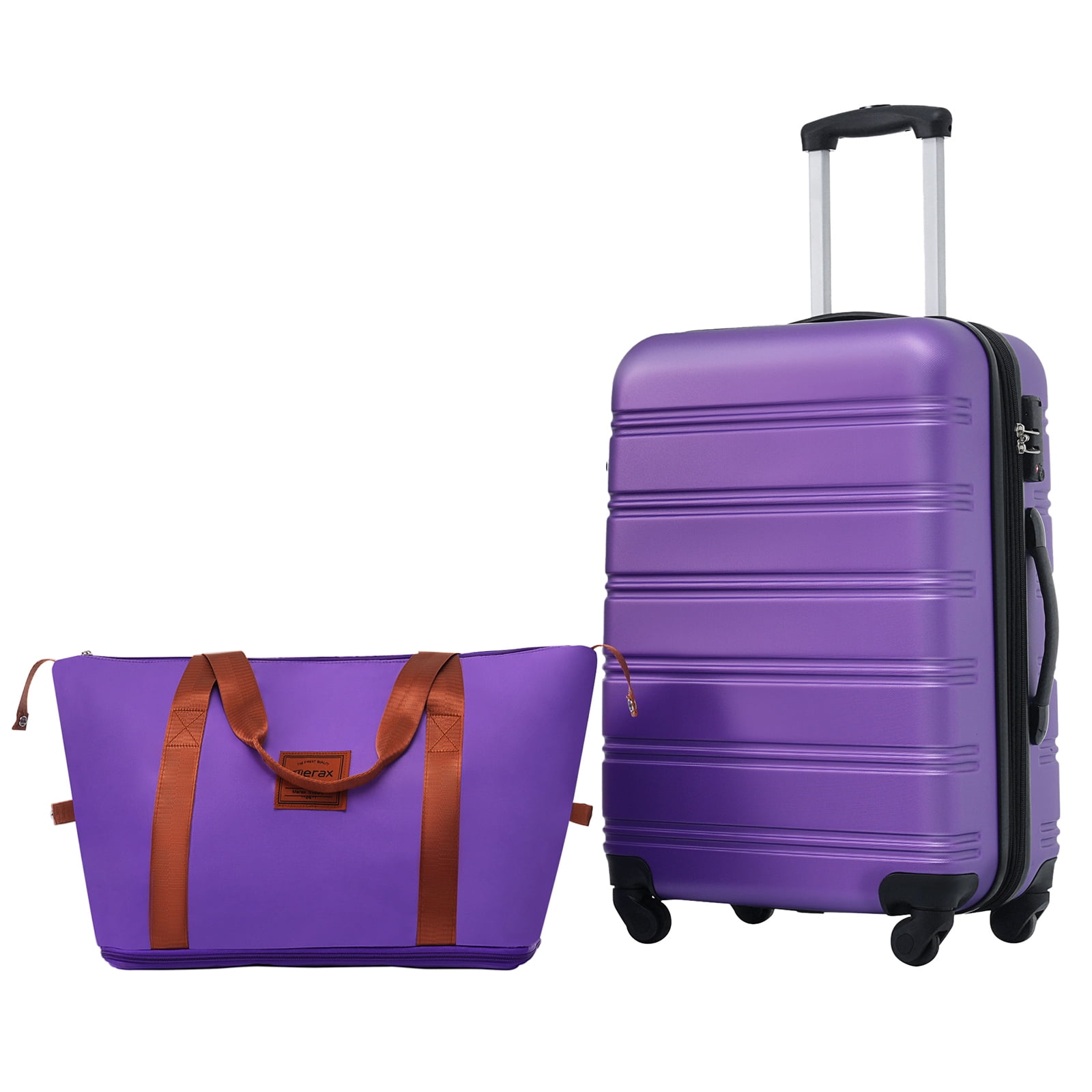 RONSHIN 2 Piece Luggage Sets 24" Hardside Suitcase with 360° Spinner ...