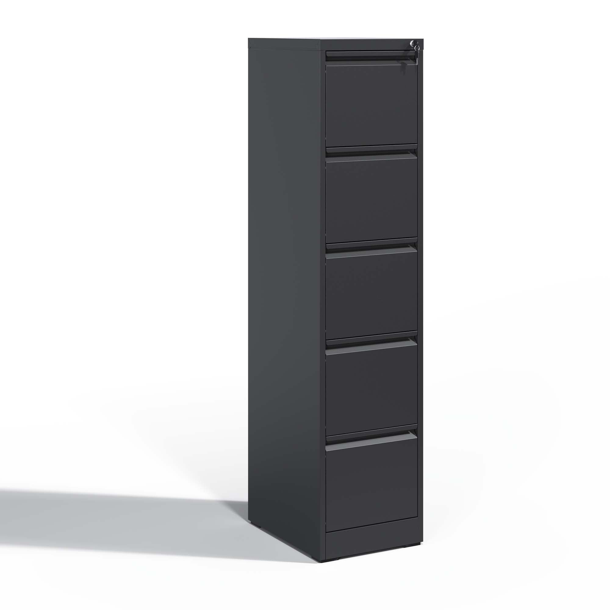 YesFashion 5 Drawer Vertical File Cabinet with Lock, Metal Locking ...