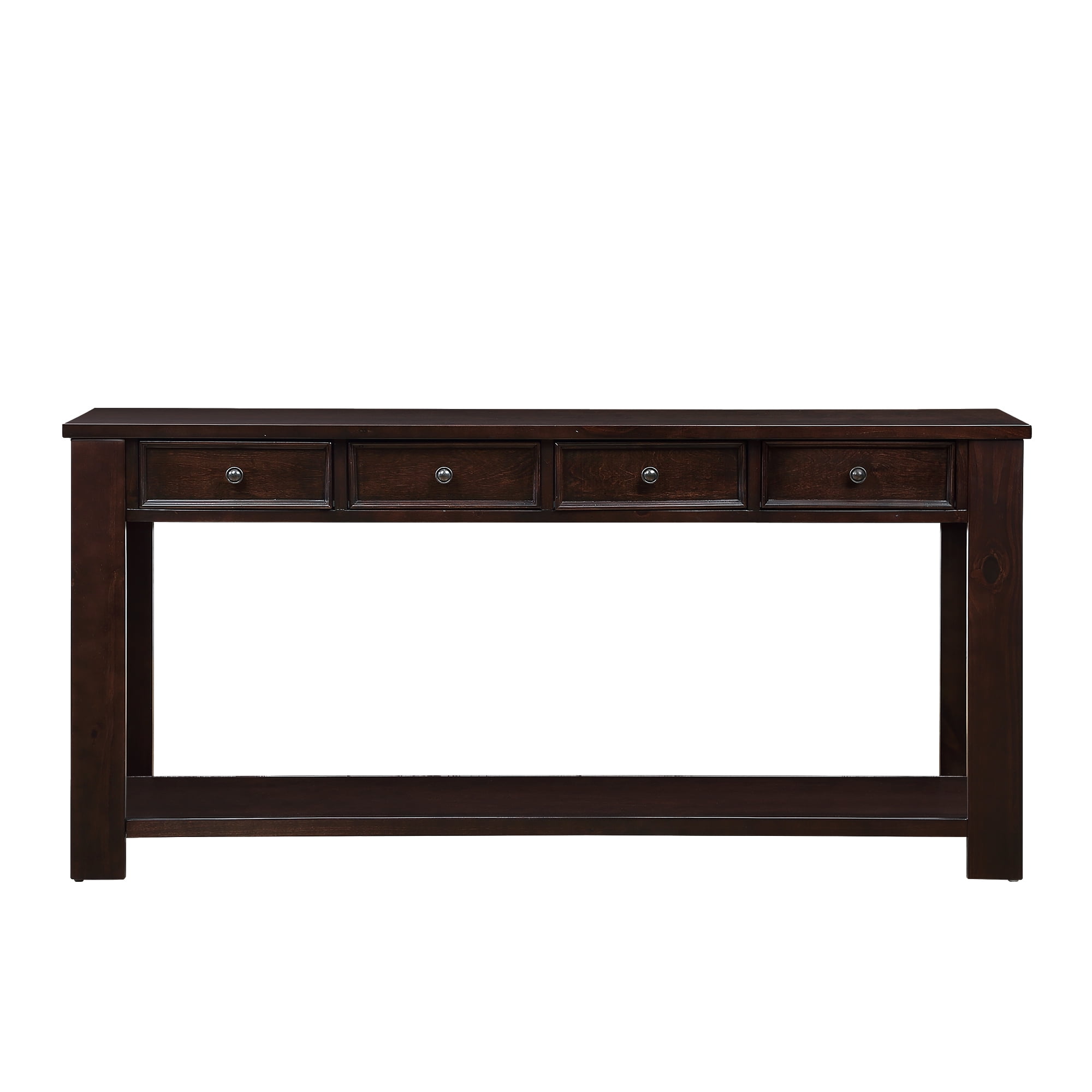 YesFashion 63" Pine Wood Entryway Console Table, Retro Style Sofa ...