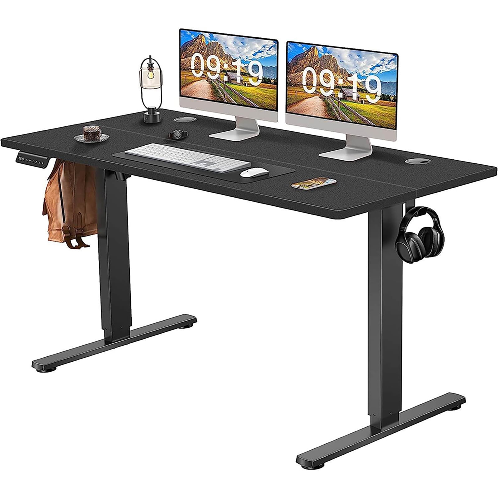 YesFashion Electric Height Adjustable Standing Desk, 55x24 Inch Sit And ...