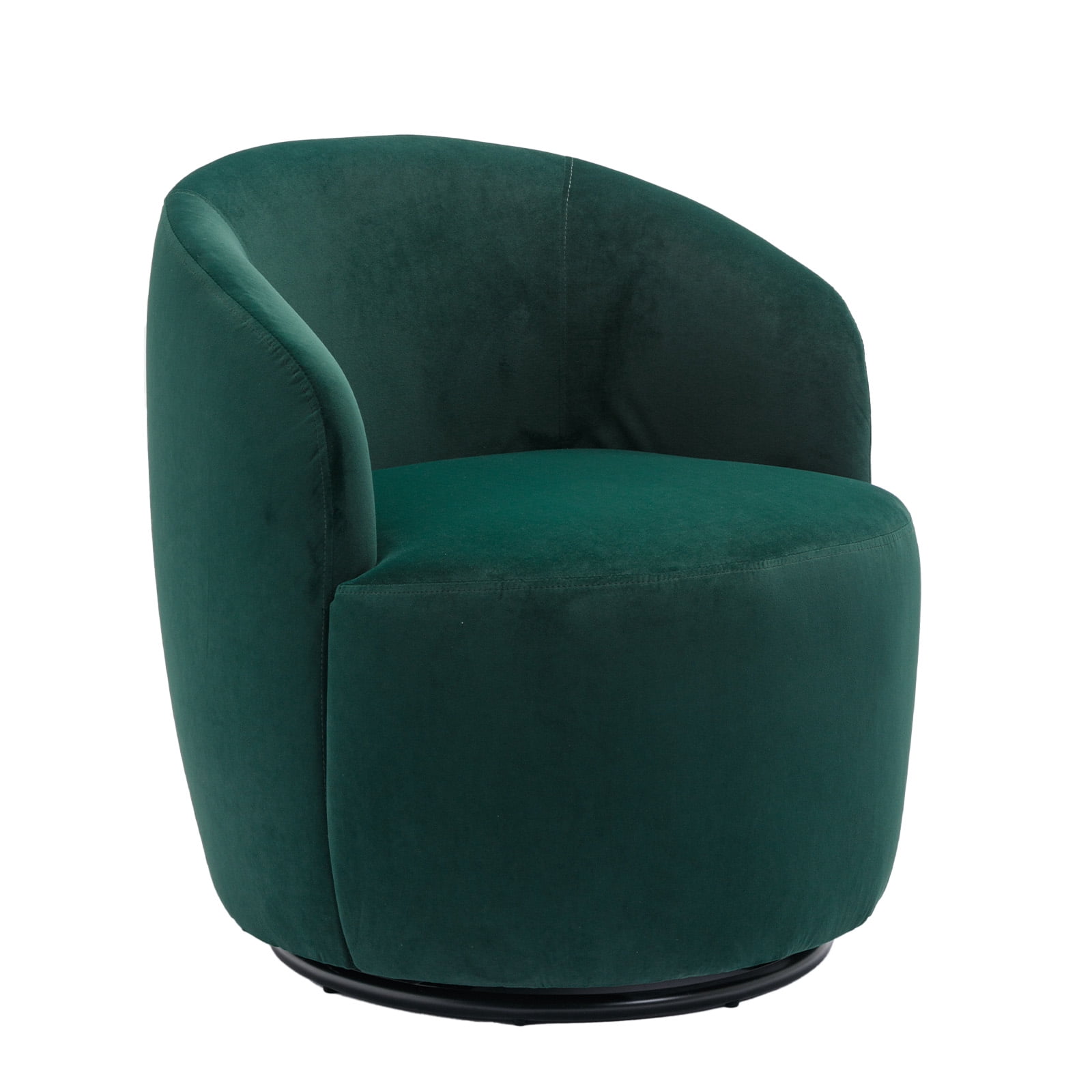 YesFashion Swivel Barrel Chair with Surrounding Backrest, 360 ...