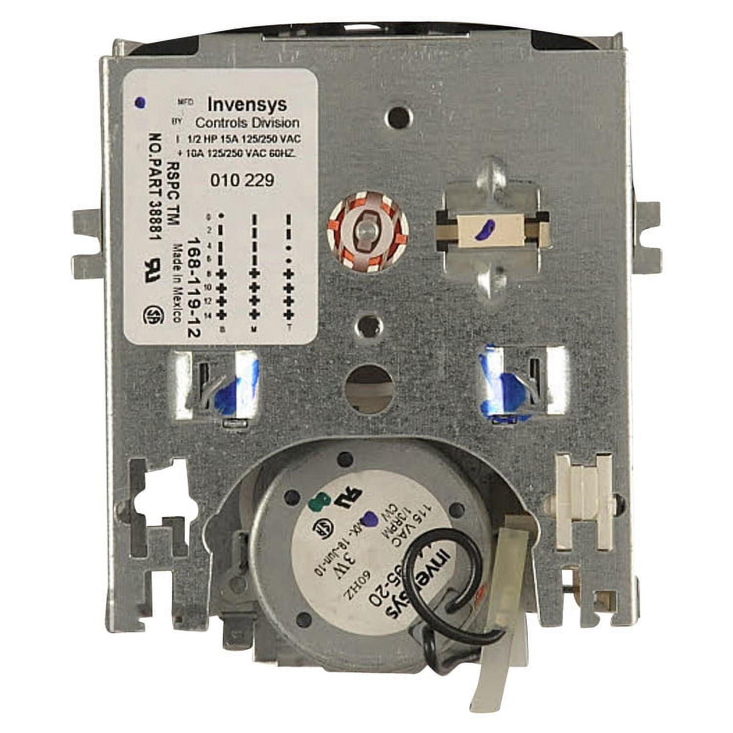 YesParts 38881P Durable Washer Dryer Combo Timer115V60Hz5 Cy compatible with 1567817 38881 ...