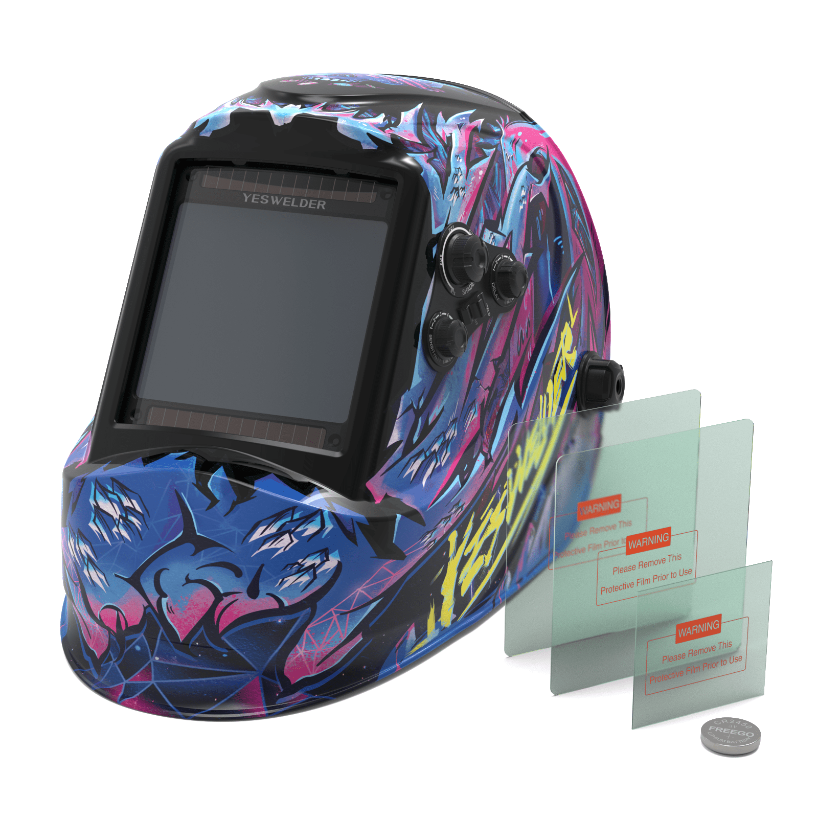 YesWelder Large View Auto Darkening Welding Helmet, 1 Piece - Walmart.com