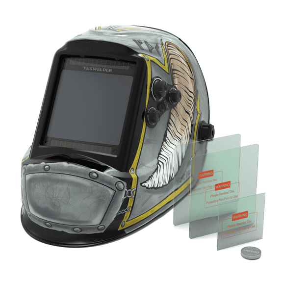 YesWelder Auto-Darkening Welding Helmet, Large View, True Color ...