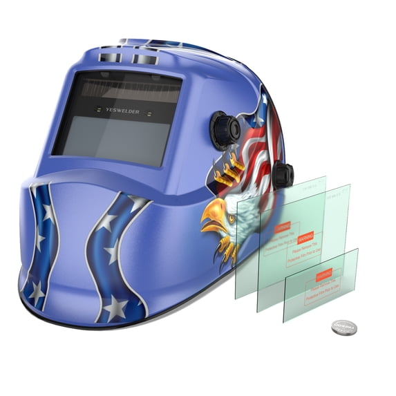 YesWelder True Color Auto-Darkening Welding Helmet, Battery-Powered ...