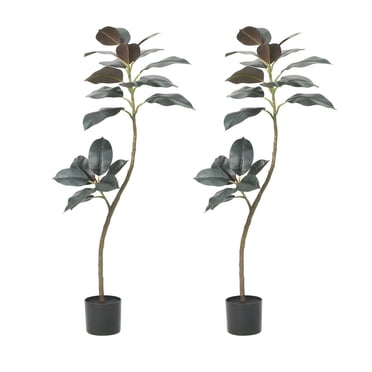 5ft Artificial Money Tree, Faux Pachira Aquatica Plant in Black Pot ...