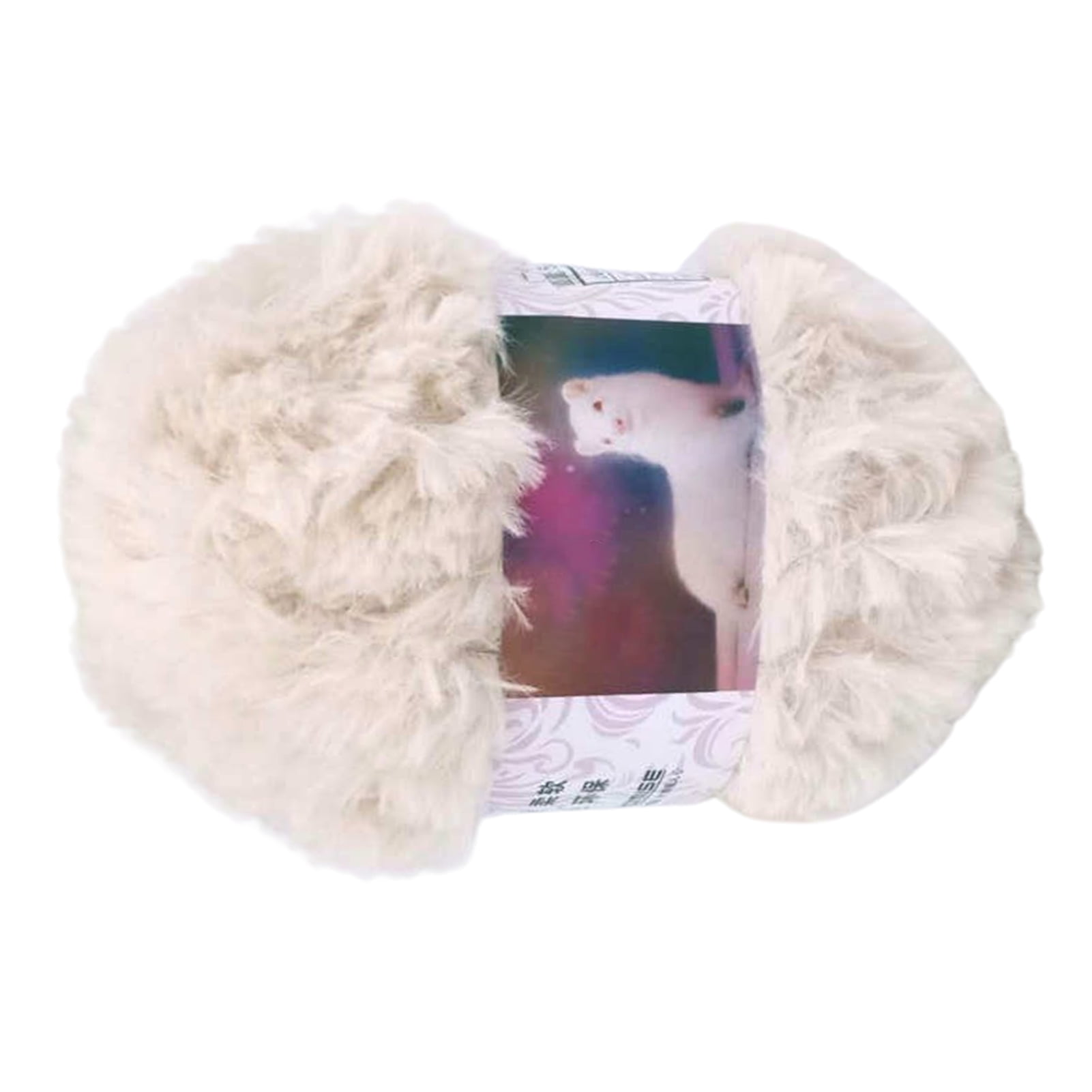 Yesbay 1 Roll 50g Fluffy Skin-frendly Crochet Thread Polyester Clear ...