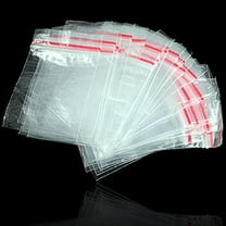 100 Resealable Ziplock Bags, Clear Poly Plastic Baggies for Small ...