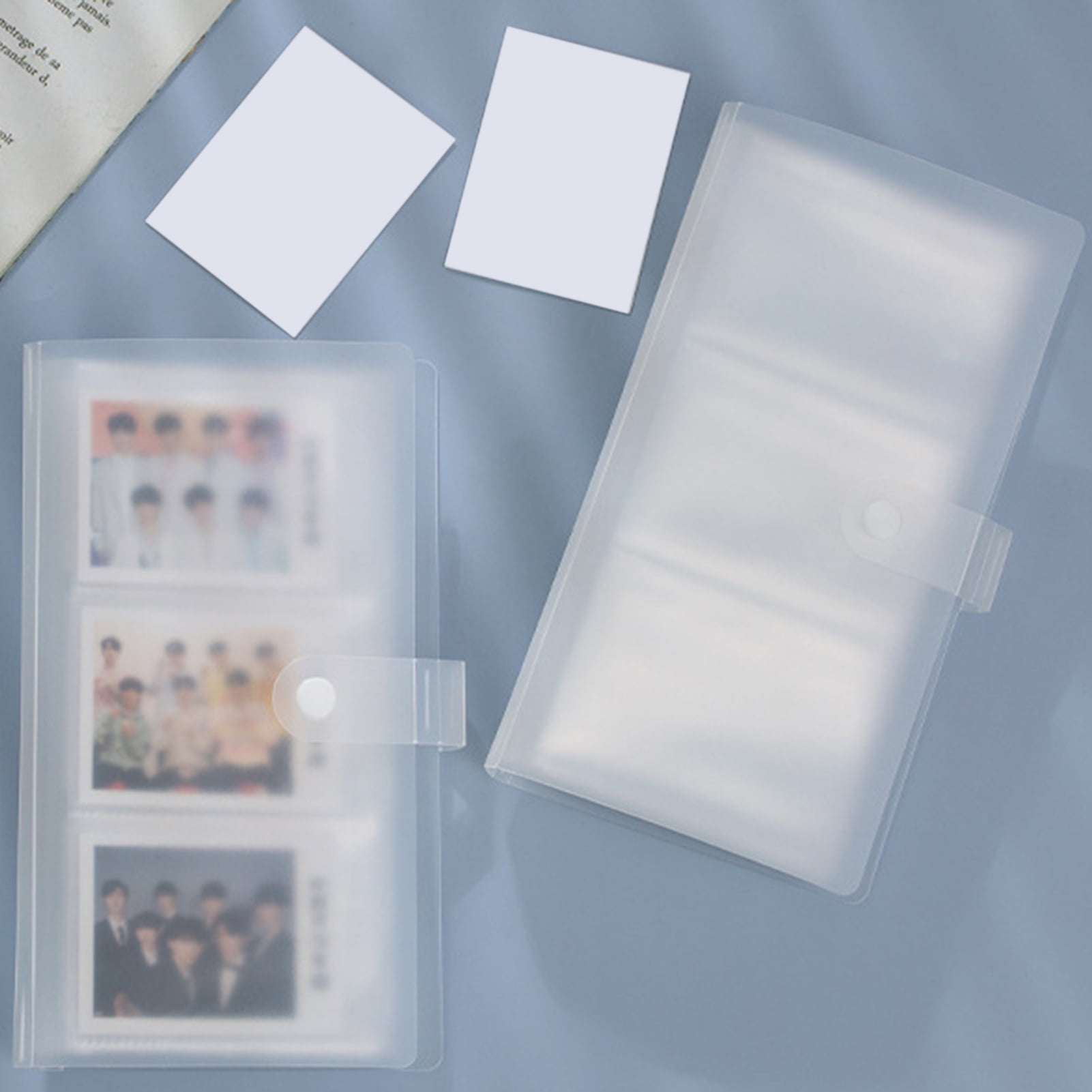 Yesbay 120/240 Slots Card Storage Book Transparent Frosted Texture Plug ...