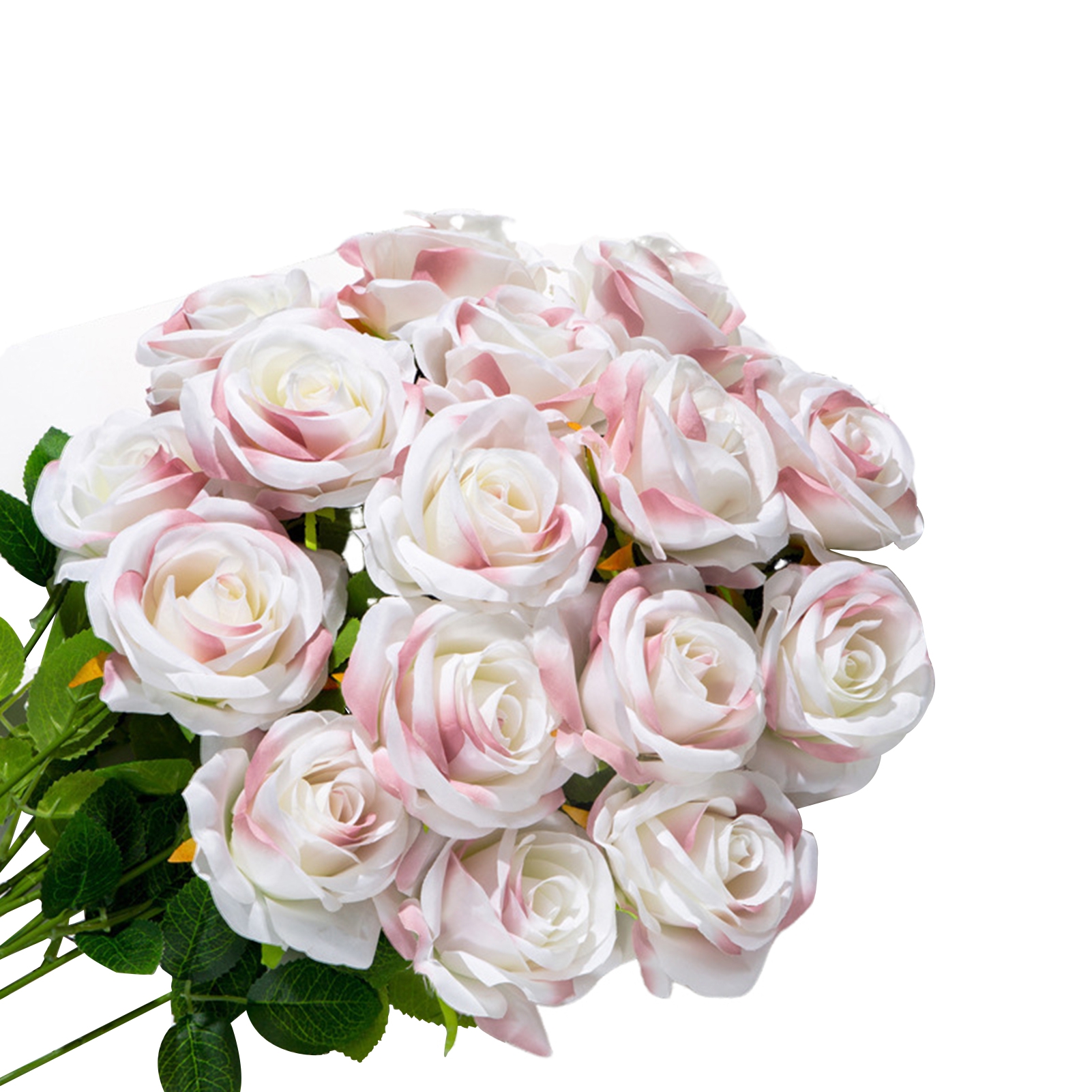 Yesbay 12Pcs Artificial Rose Flowers Realistic Faux Roses Bouquet ...