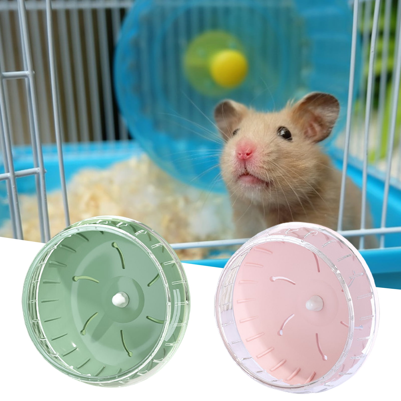 Yesbay 12cm/14cm Hamster Wheel Adjustable Height Relieve Boredom Bite-resistant Hamster Rat ...