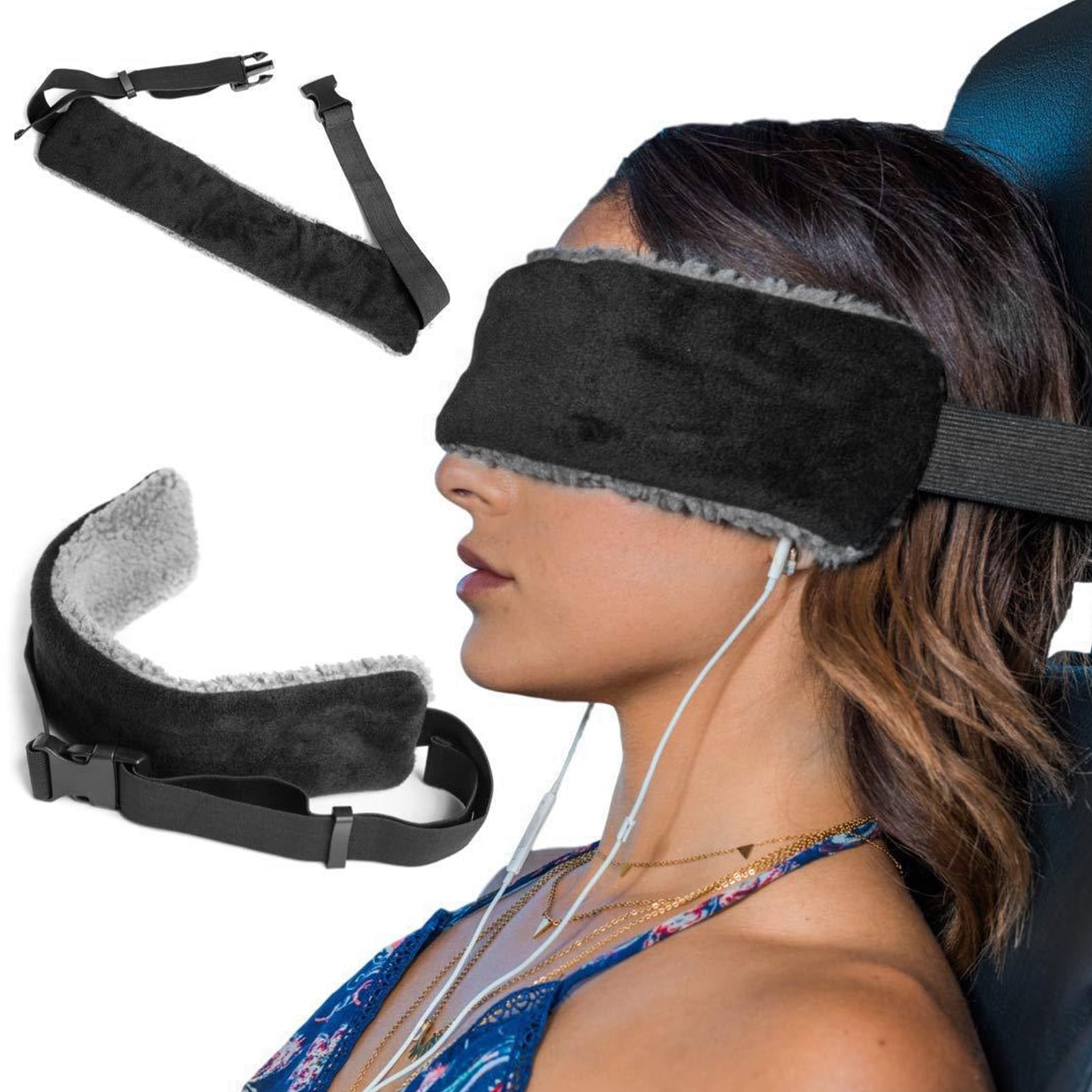 Yesbay 2 Pcs Adjustable Head Support Strap Travel Pillow Alternative ...