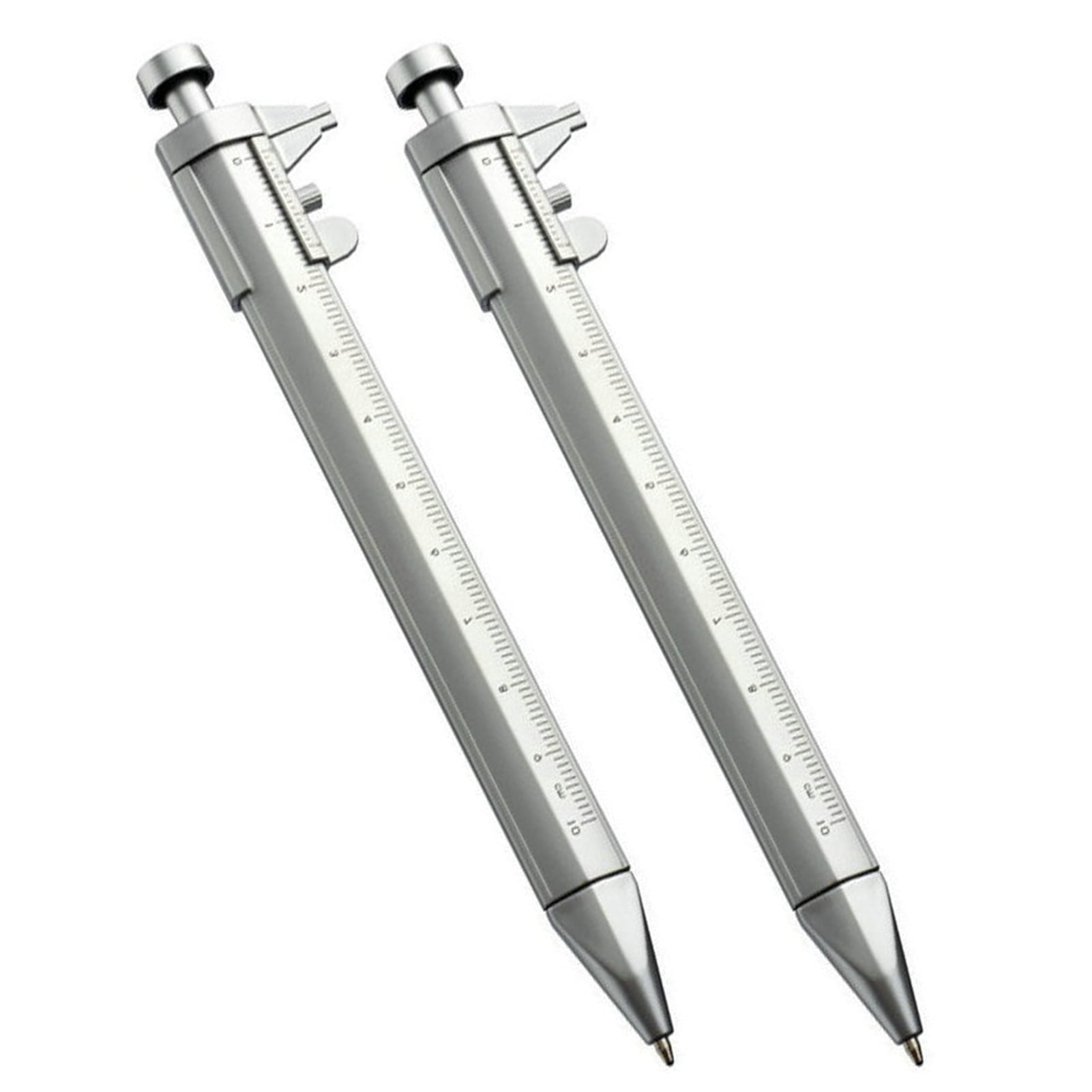 Yesbay 2 Pcs Gel Pens with Vernier Caliper Retractable Ballpoint Pen ...