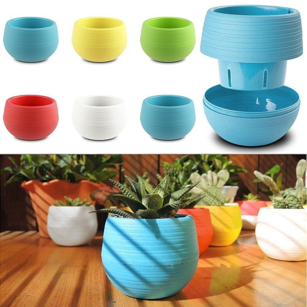 Yesbay 2 Pcs Plants Flower Pot ,7cm x 6.5cm (Pot only,plants are not ...