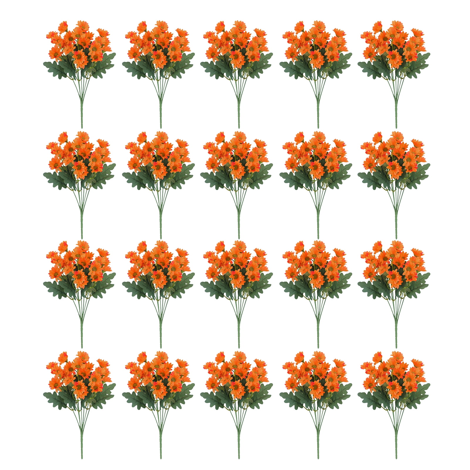 Yesbay 20Pcs Artificial Chrysanthemum 20 Head Fake Silk Flower with ...