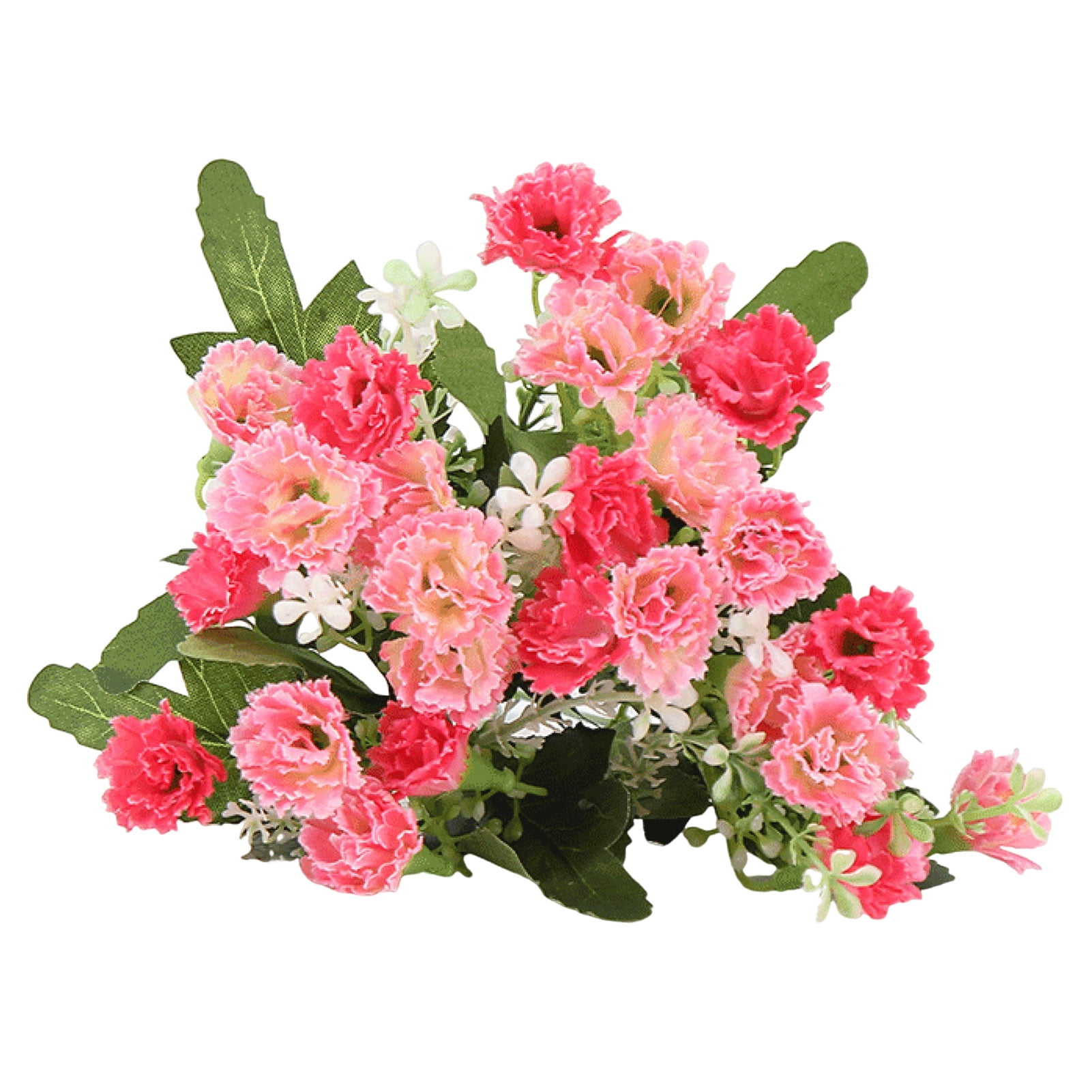Yesbay 25 Heads Artificial Carnation with Leaf ,Fake Plants Blossom ...