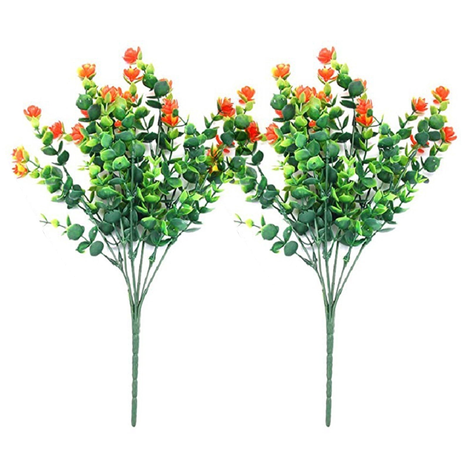 Yesbay 2Pcs Artificial Flowers Long-lasting Vibrant Realistic Faux ...