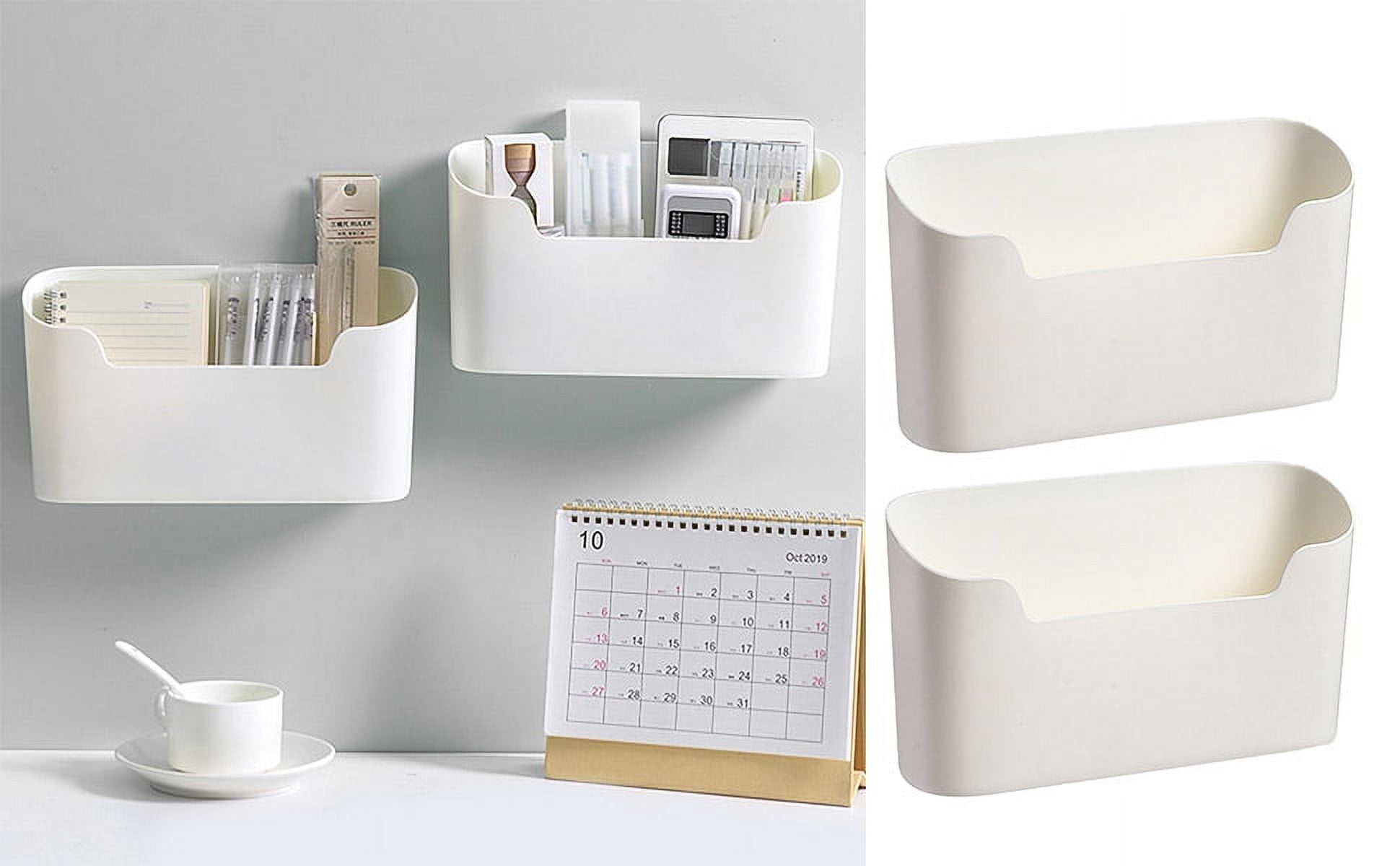 Yesbay 2Pcs 2Pcs Storage Box Wall Mounted Plastic Storage Organizern ...