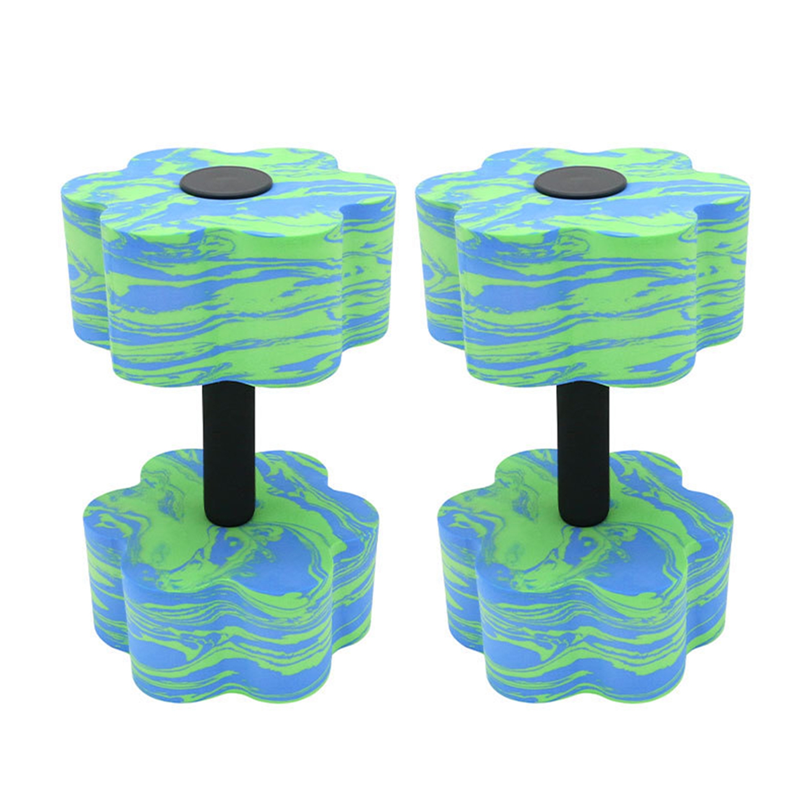 Yesbay 2Pcs Water Aerobic Dumbbells Set High-Density EVA Foam Fitness ...