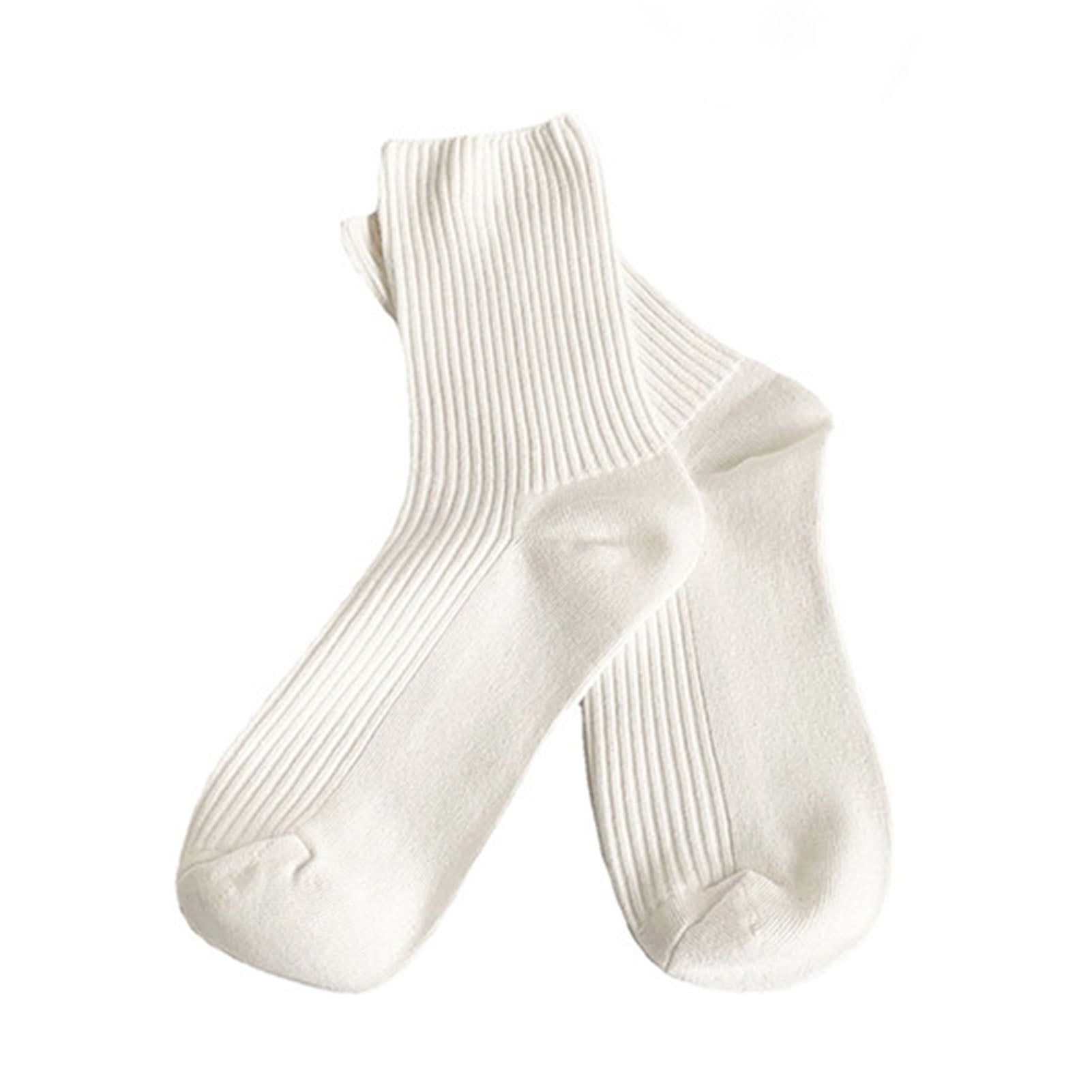 Yesbay 3 Pair Mid-tube Socks Elastic Women Socks Casual Solid Color ...