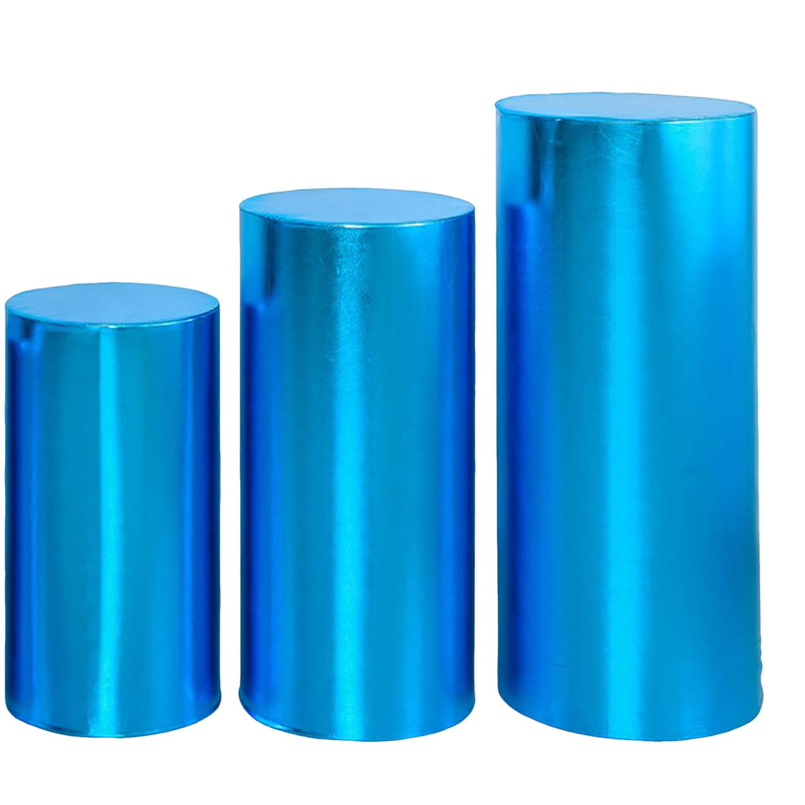 Yesbay 3 Pcs Party Cylinder Pedestal Stand Cover Plinth Pillar ...