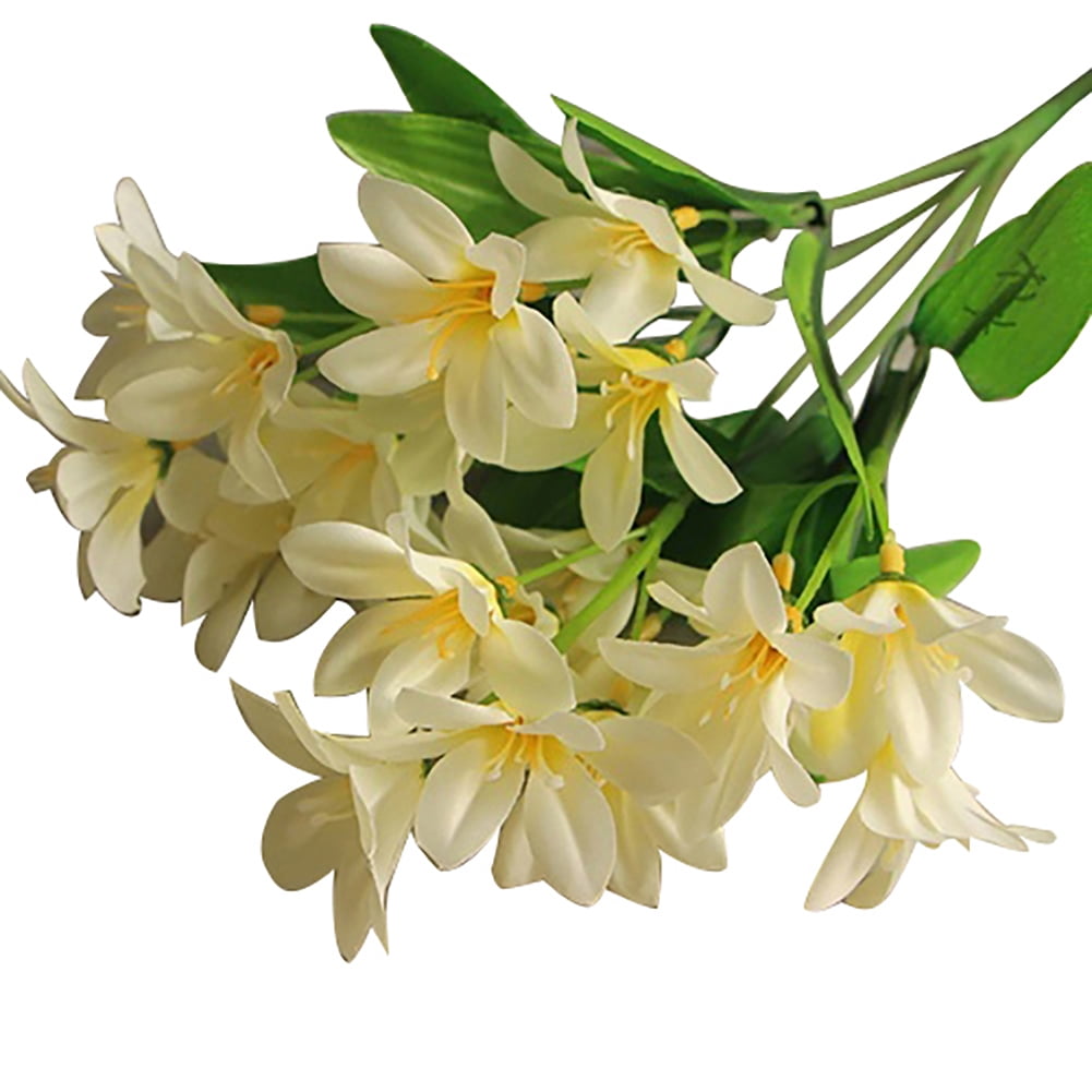 Yesbay 4 Bouquet Artificial Fake Mini Lily Flower Plant Home Office ...