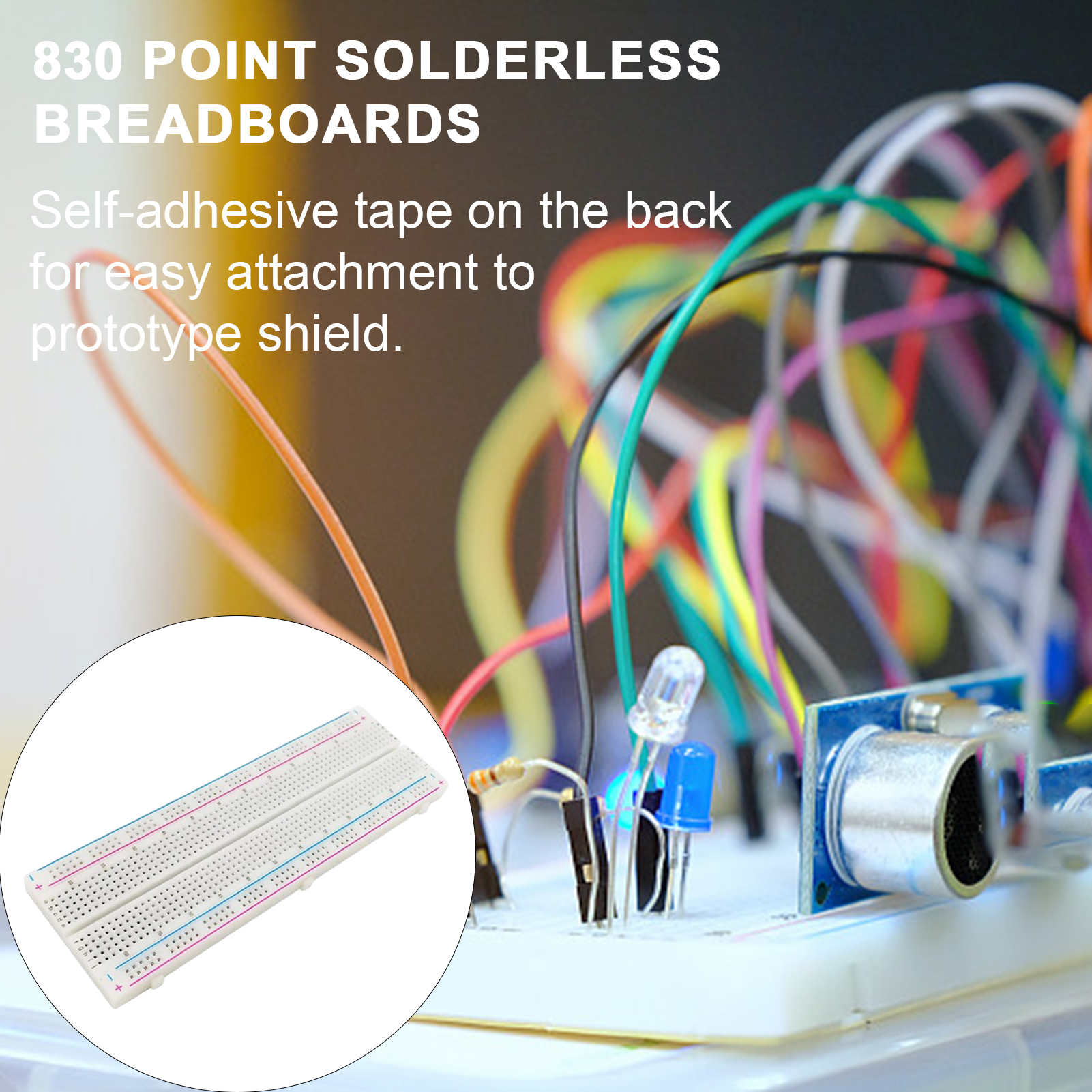 Yesbay 4Pcs Solderless Breadboards Self-Adhesive Universal Proto Shield ...