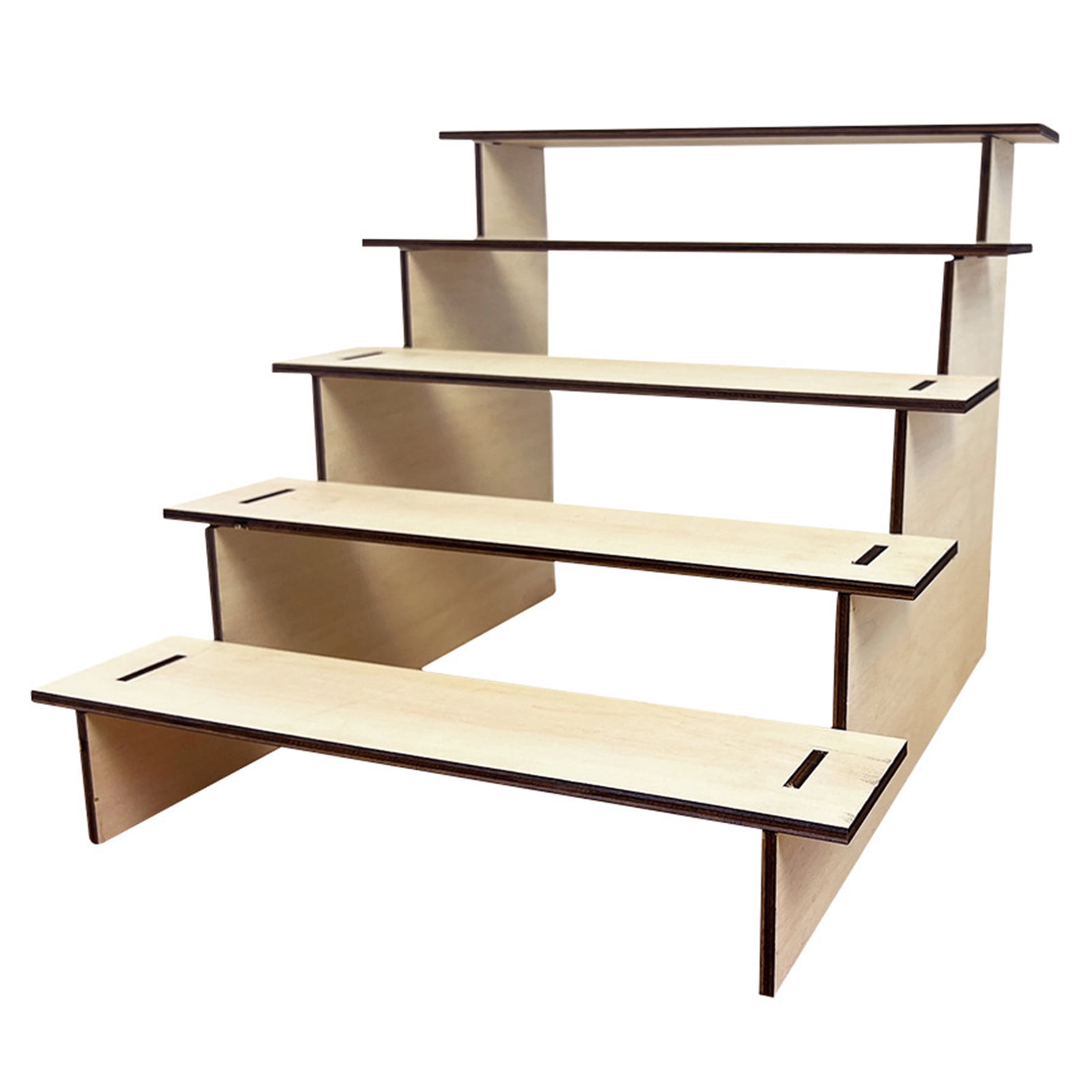 Yesbay 5-Tier Wooden Display Stand Tabletop Multi-tier Storage Rack ...