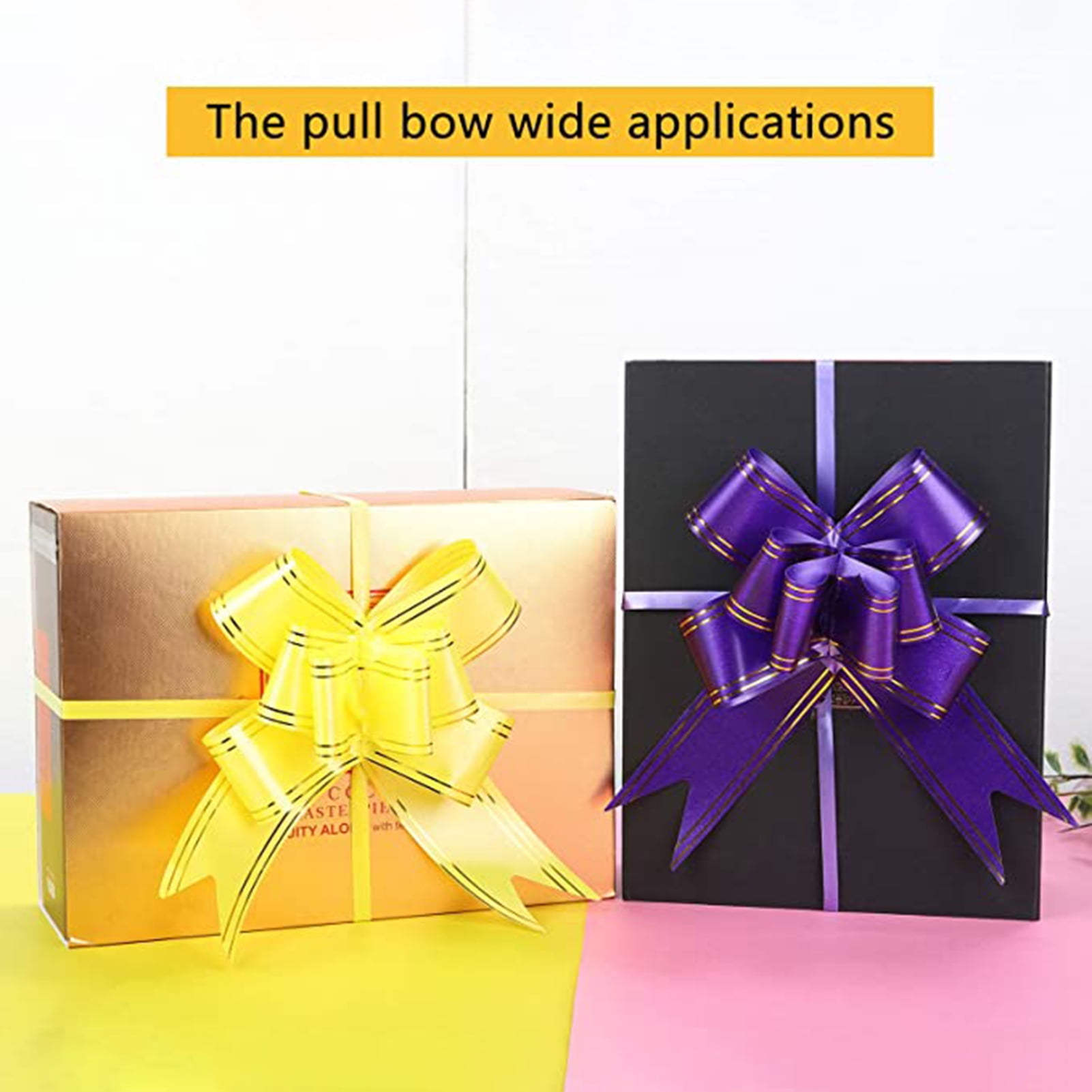 Yesbay 50 Pcs/Set Pull Bows Smooth Surface Bow-knot Shape Pull Flower ...