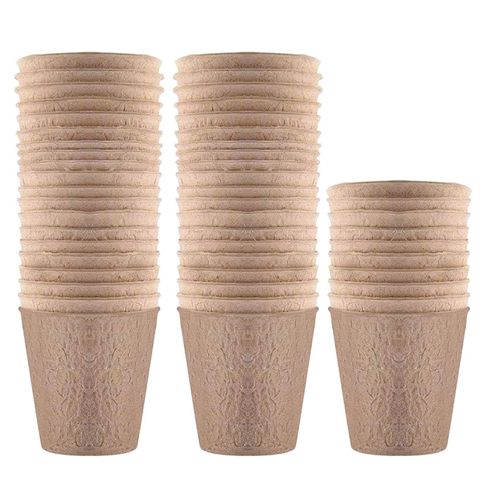 Yesbay 50Pcs Seeds Starter Pots Biodegradable Plant Nursery Pots Garden ...