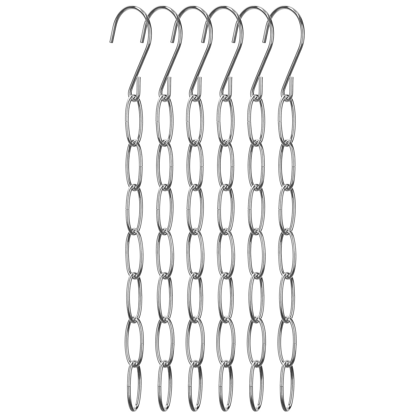 Yesbay 6/10Pcs Metal Chain Clothes Hanger Organizer with 7 Slots ...
