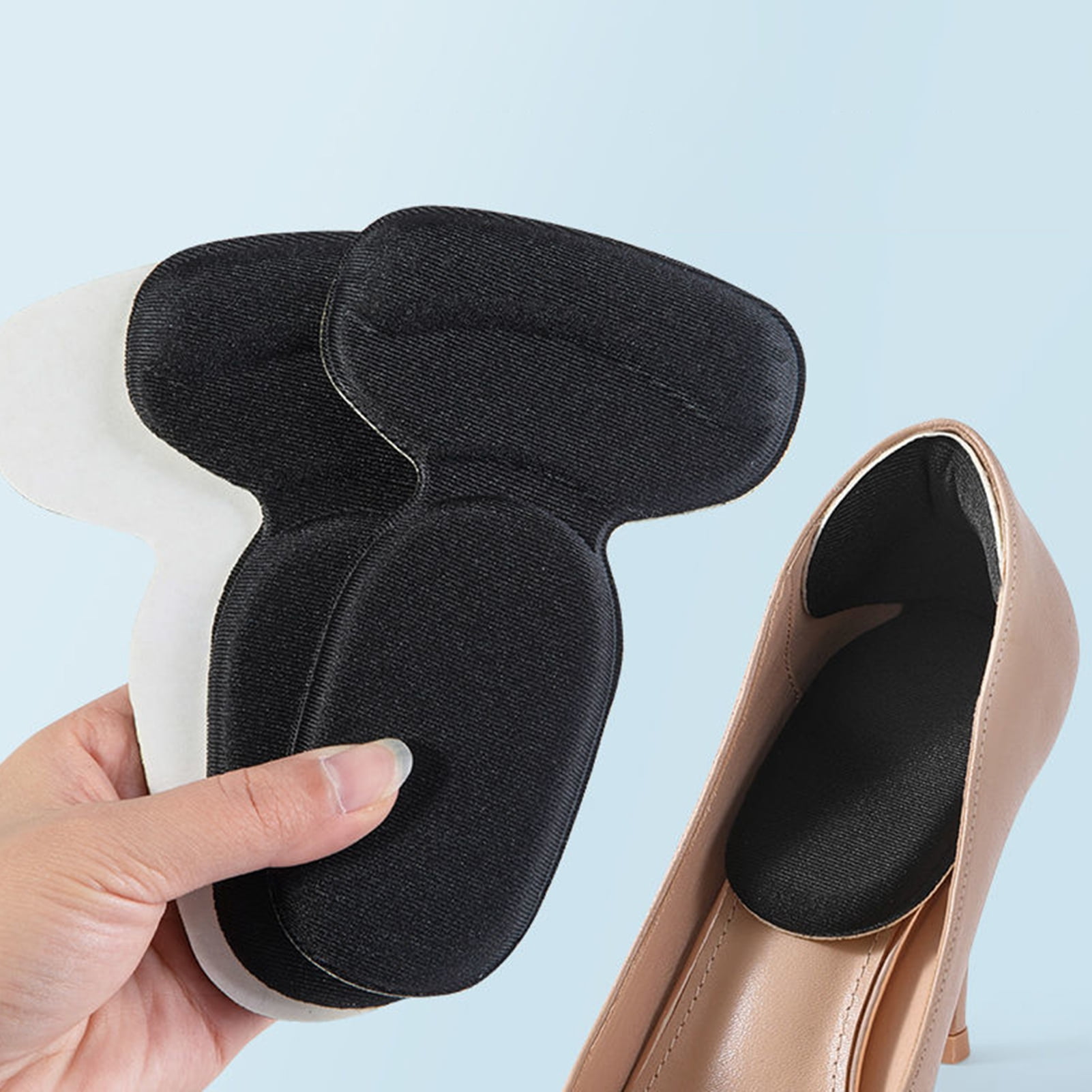 Yesbay 6 Pair Heel Adjustment Pad Shock-Absorbing Insole for Shoe Size ...