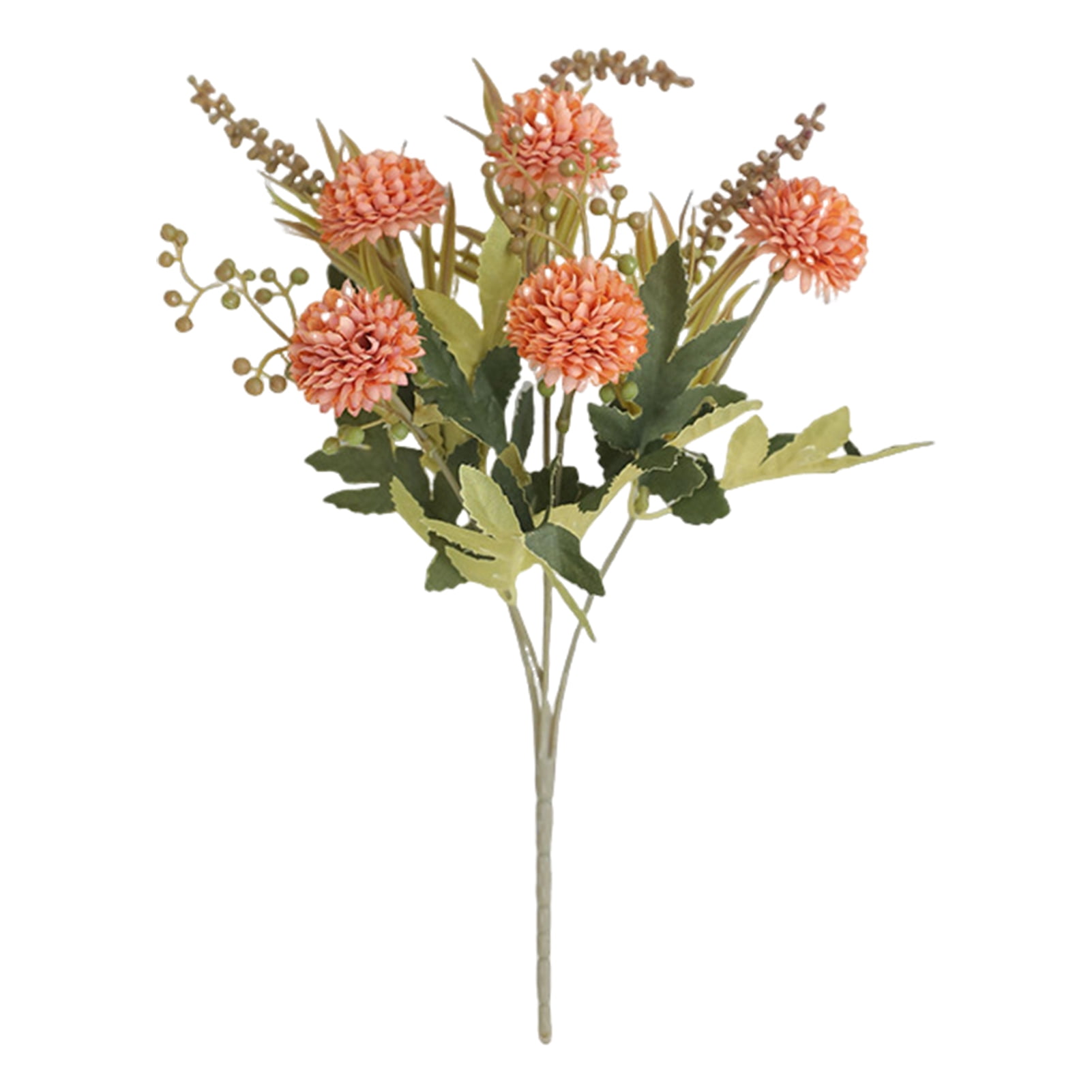 Yesbay Artificial Flower Ball 5 Head Realistic Fake Chrysanthemums Ball ...