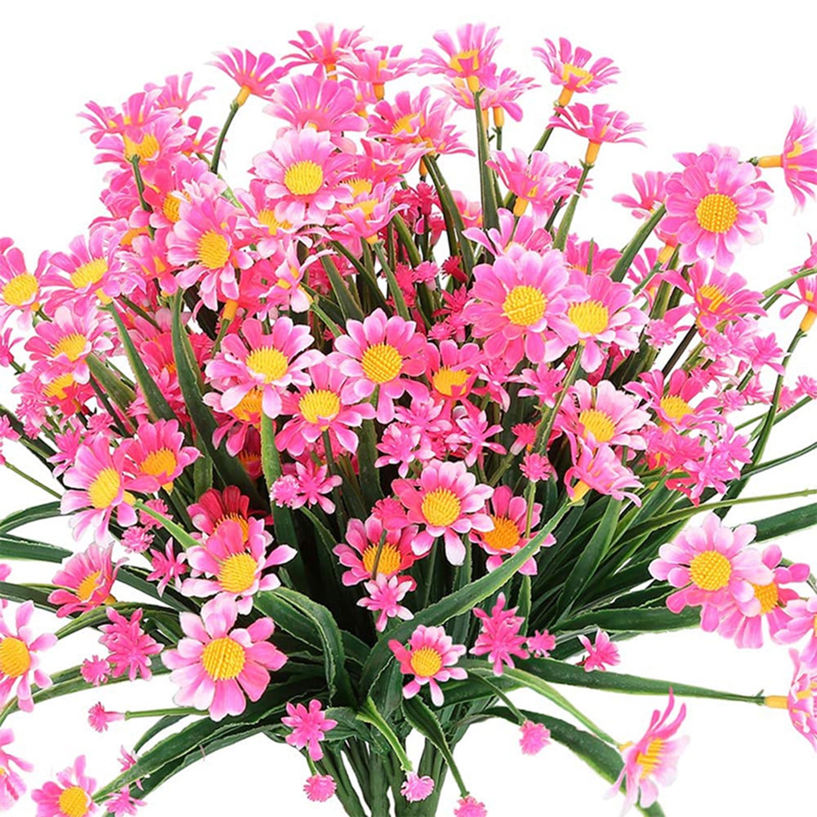 Yesbay Artificial Flower Easy Care Long Stem Greenery Shrub Plant Faux ...