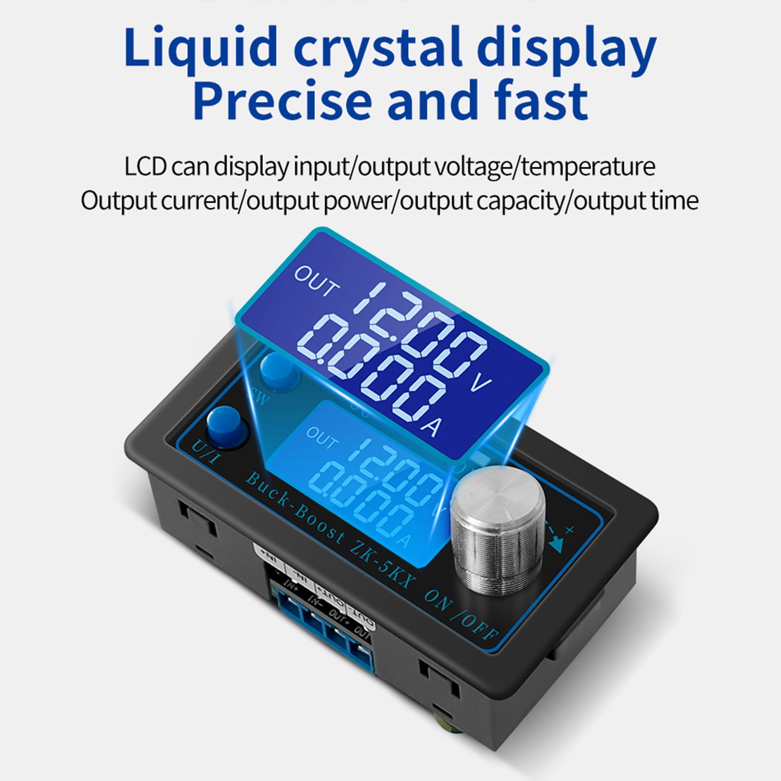 Yesbay Boost Converter Large Screen Short Circuit Reverse Step Up Down ...