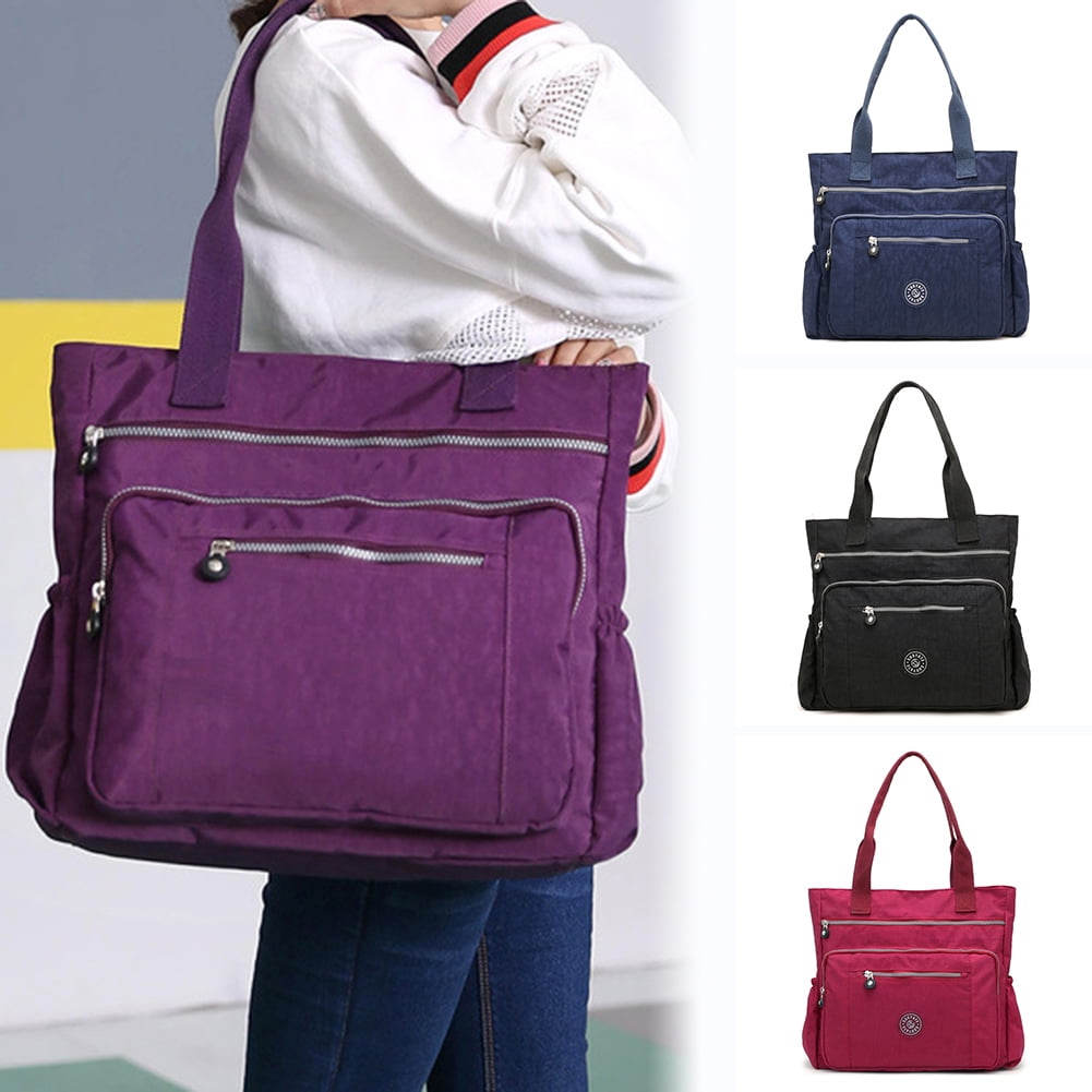 Yesbay Casual Women Multi Pocket Zip Handbag Nylon Shoulder Storage Bag ...