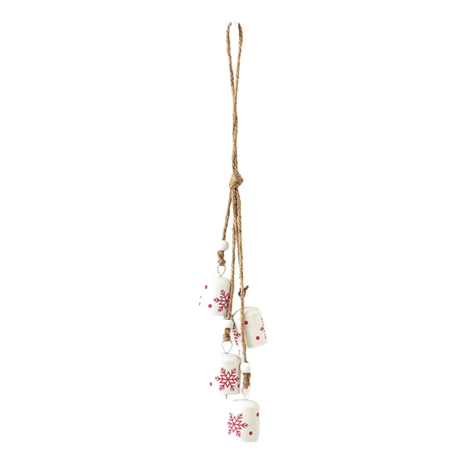 Yesbay Christmas Bells Hanging Cow Bells with Snowflake Design Window ...