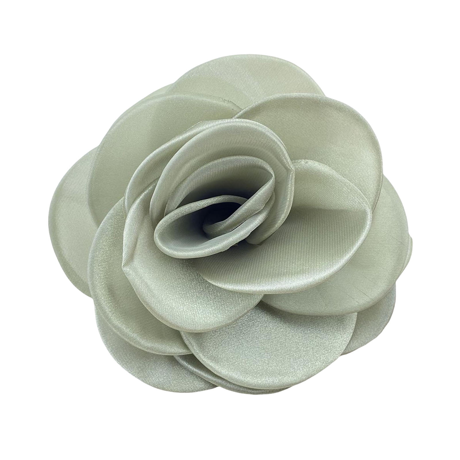 Yesbay Corsage Big Camellia Mesh Fabric Bride Groom Wedding Brooch Prom ...