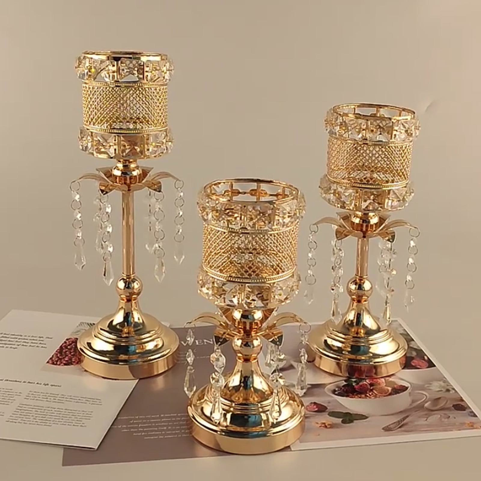 Yesbay Decorative Candle Holder Elegant Retro European Style Candle ...