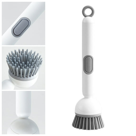 Yesbay Dish Scrubber Brush with Handle Stain Removal Cleaning Brush ...