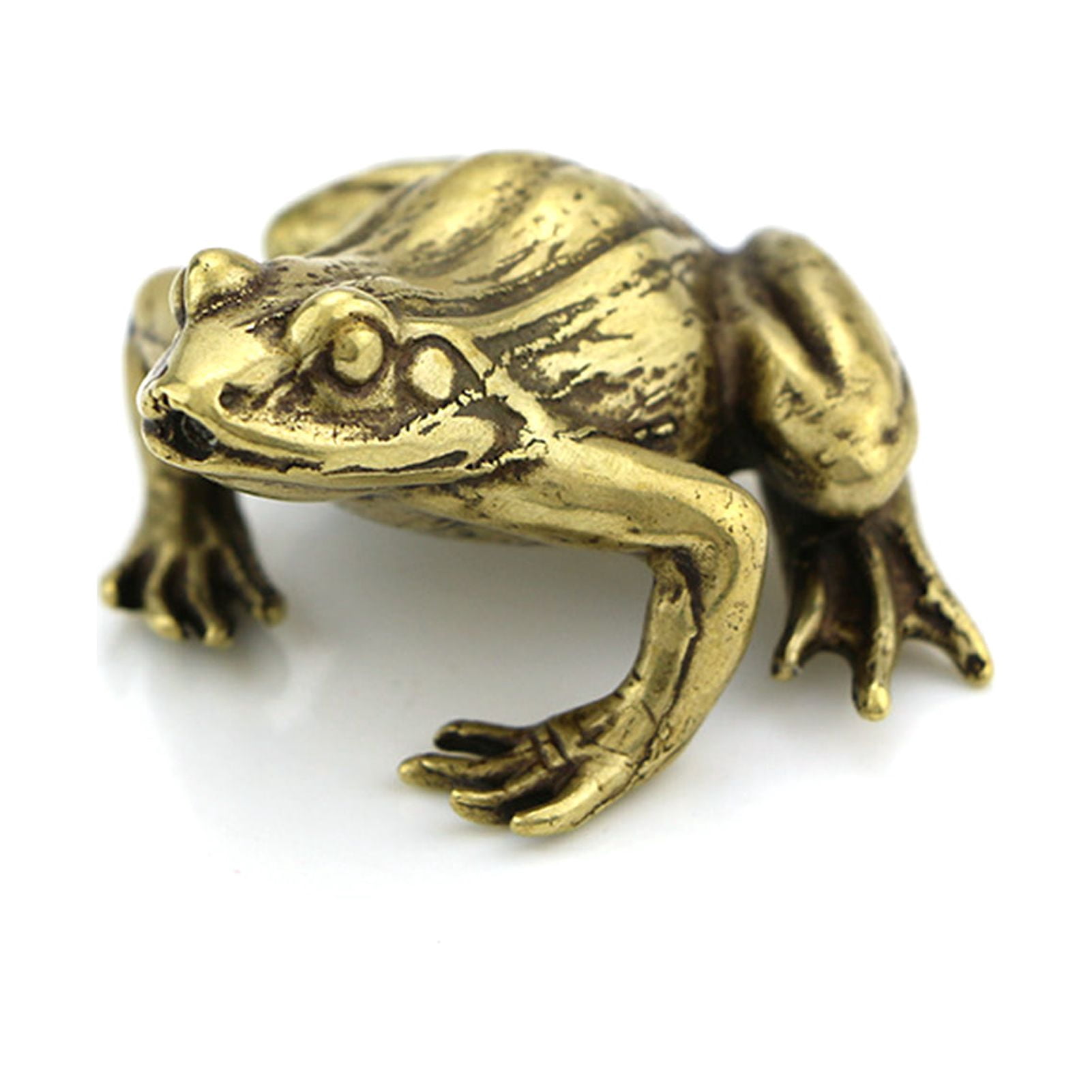 Yesbay Distress Brass Frog Figurine Tea Table Paperweight Ornament ...