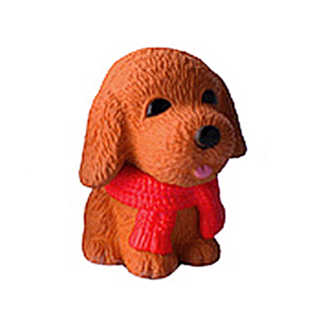 Yesbay Dog Doll Decor 1/4Pcs Cute Scarf Dog Puppy Miniature Doll Model ...