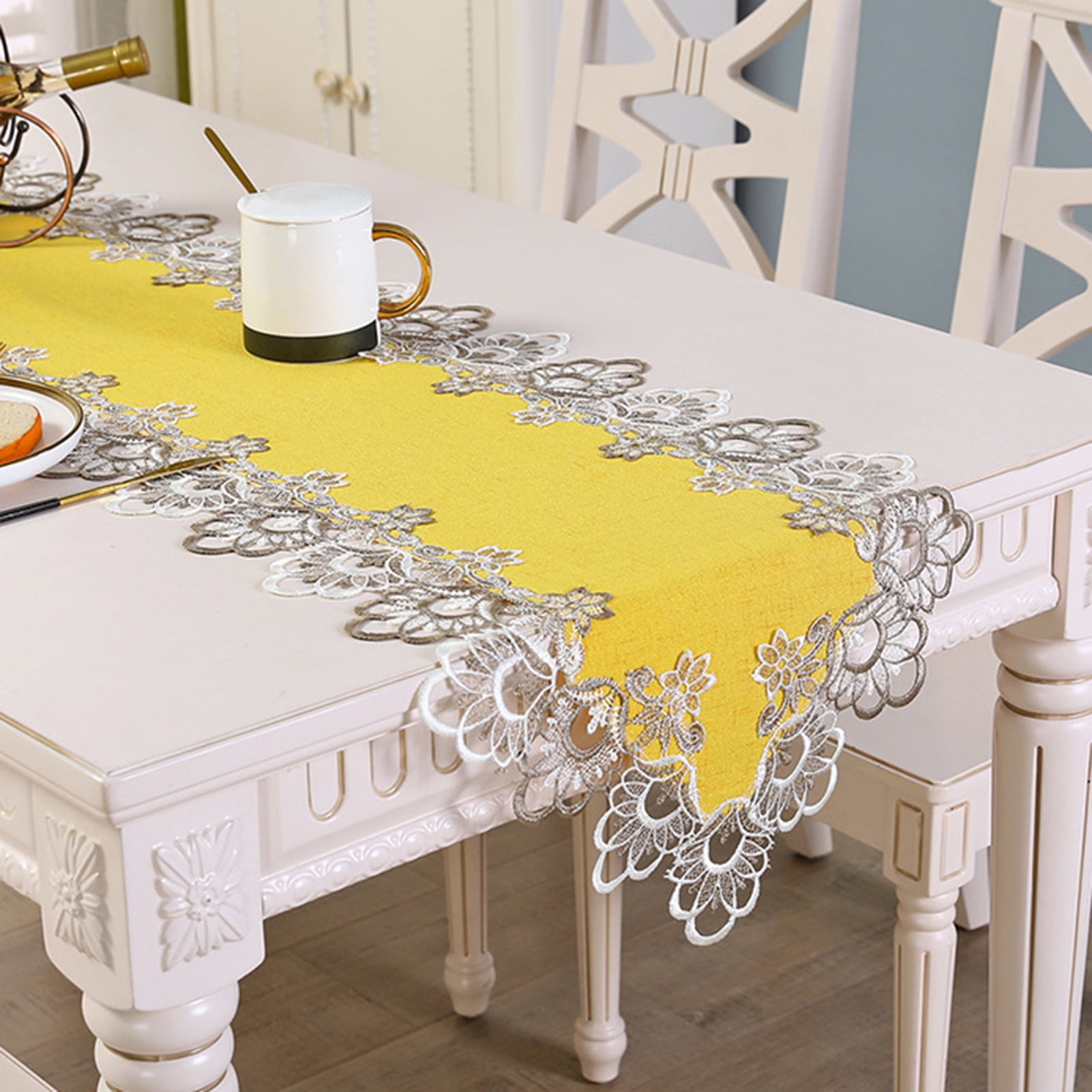 Yesbay Dresser Scarf Laciness Ornamental Imitation Linen Decorative ...