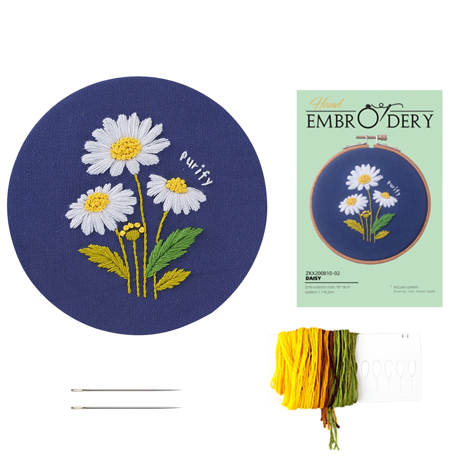 Yesbay Embroidery Kit Plants And Flowers Pattern DIY Christian Full ...