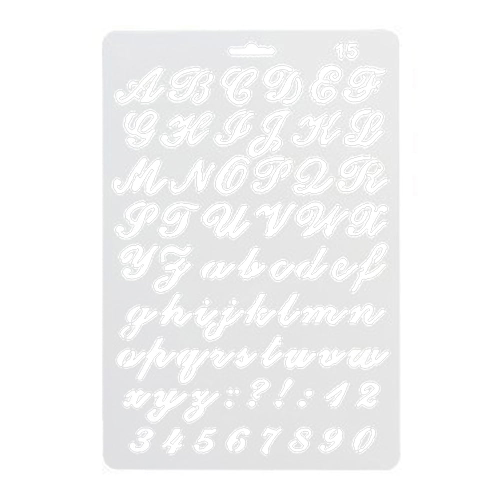 Yesbay English Alphabet Number DIY Scrapbook Drawing Template Measuring ...