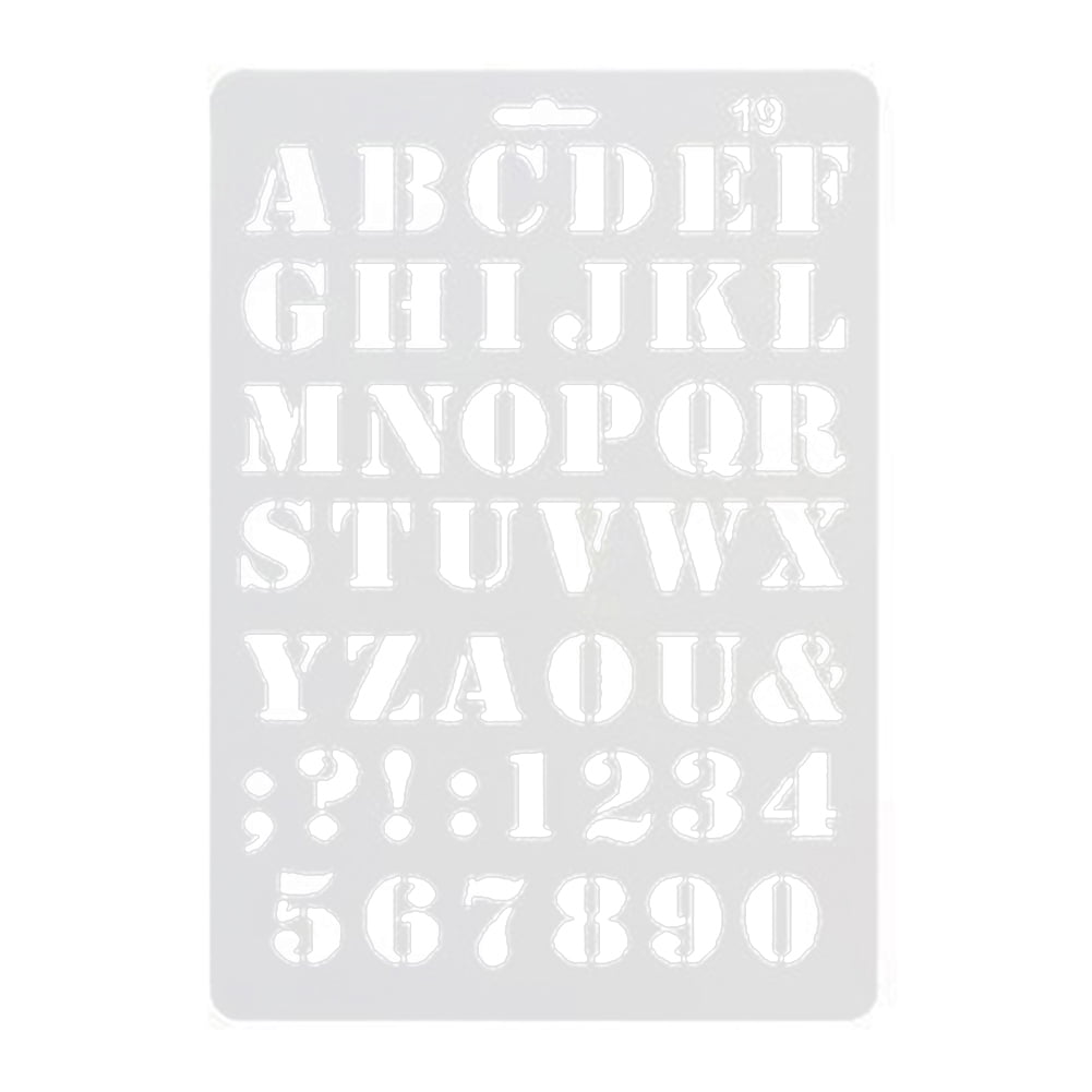 Yesbay English Alphabet Number DIY Scrapbook Drawing Template Measuring ...