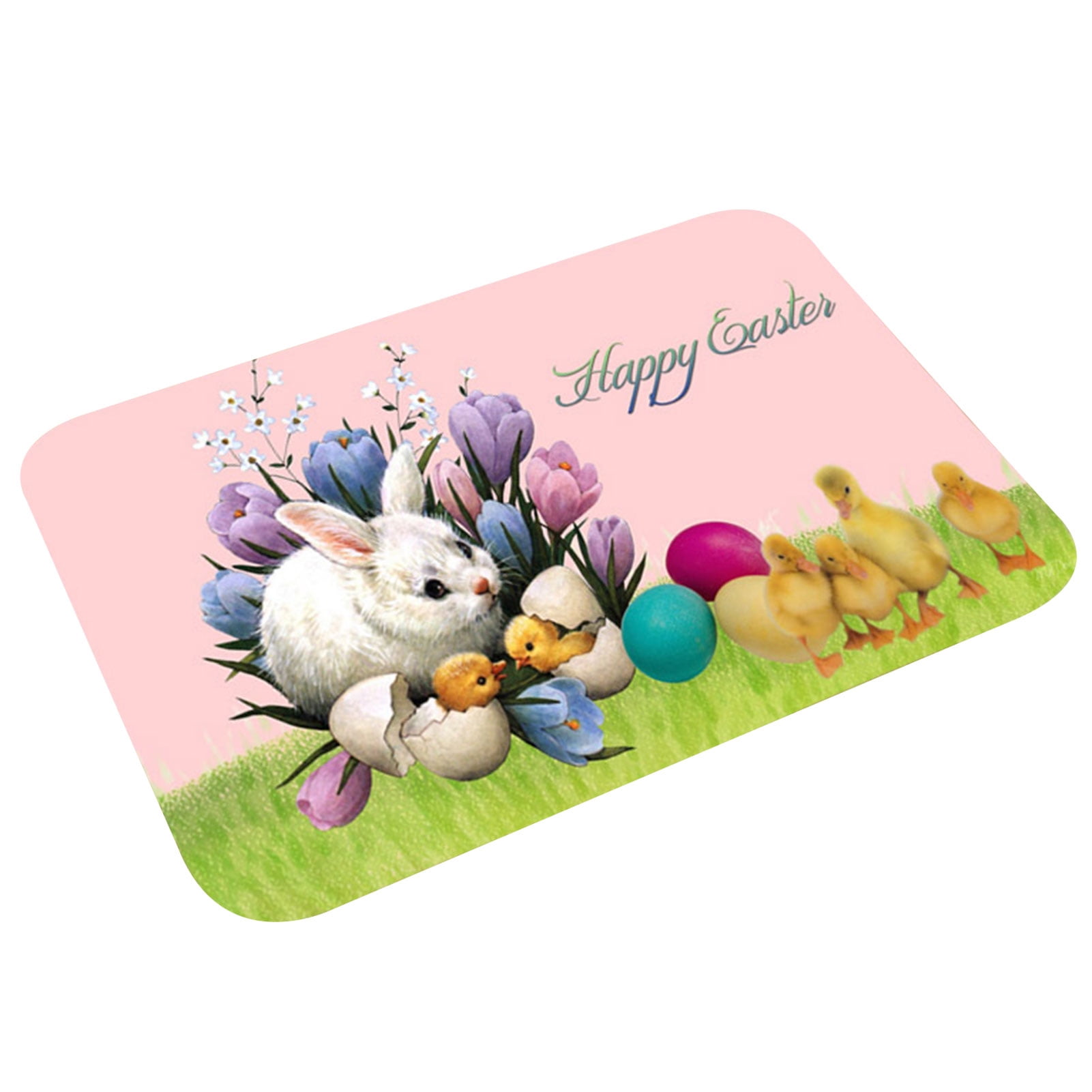 Yesbay Floor Mat Non-Slip Comfortable Easter Rabbit Door Mat for Home ...