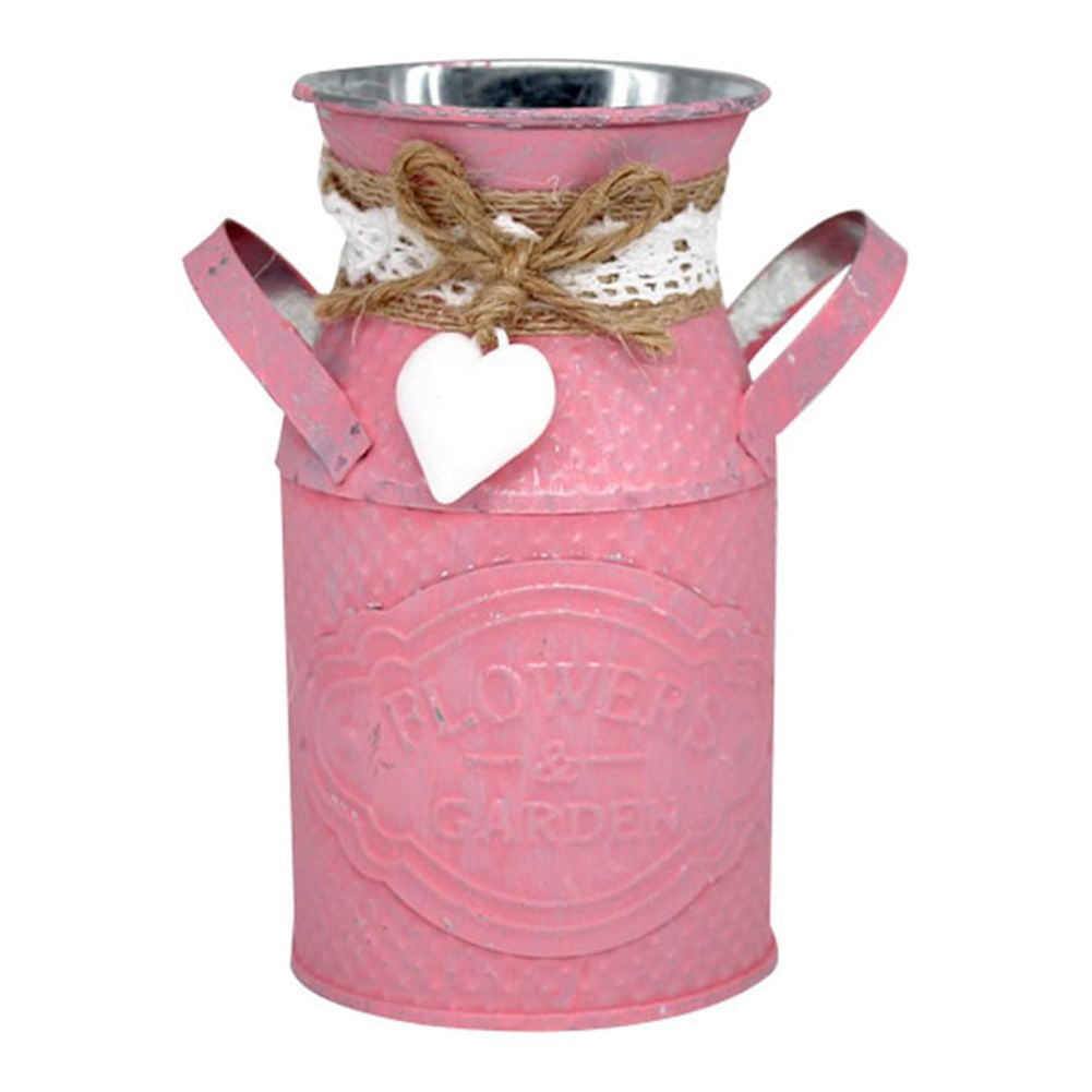 Yesbay Flower Pot Round Cylindrical Flower Plant Pot Planter Iron Art ...