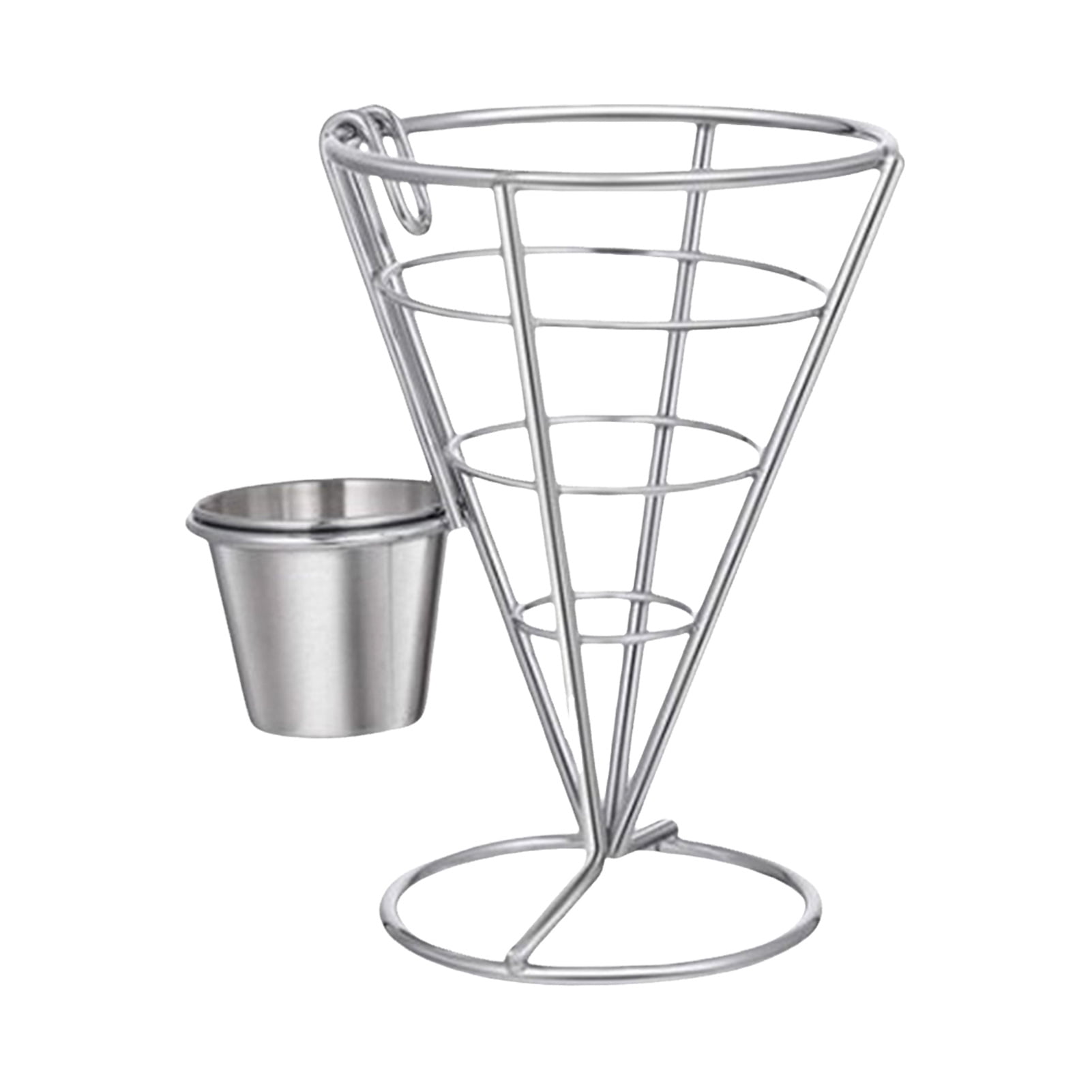 Yesbay French Fries Holder Basket with Sauce Dipper Fry Stand for ...